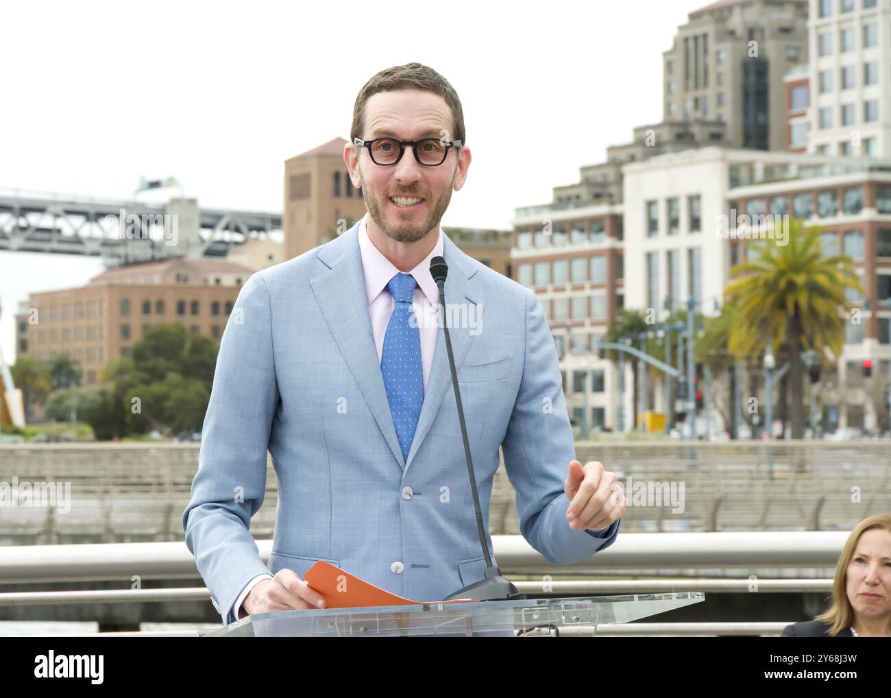 San Francisco, CA - Jan 26, 2024: State Senator Scott Wiener speaking ...