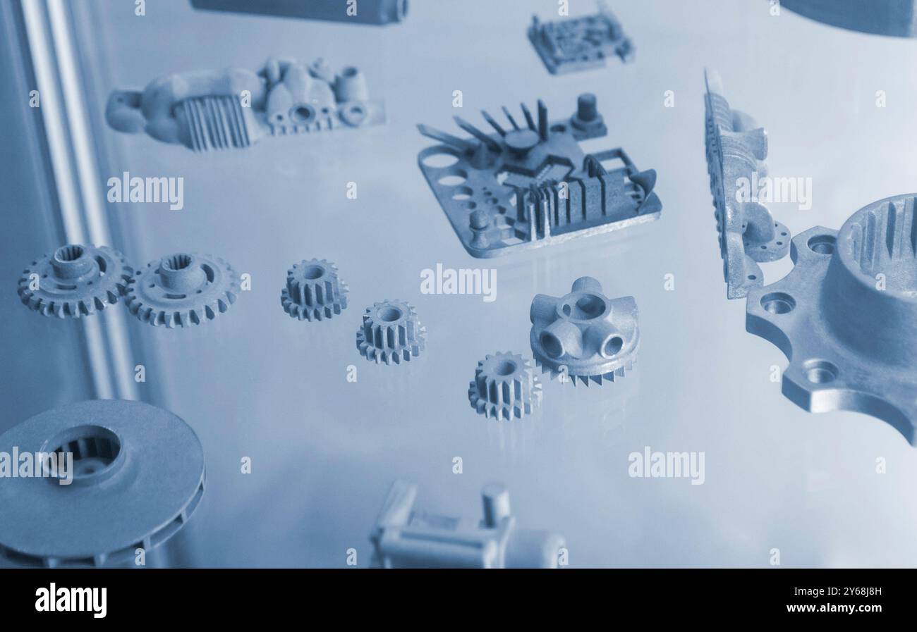 Objects printed on 3D printer from metal powder using Metal Jet ...