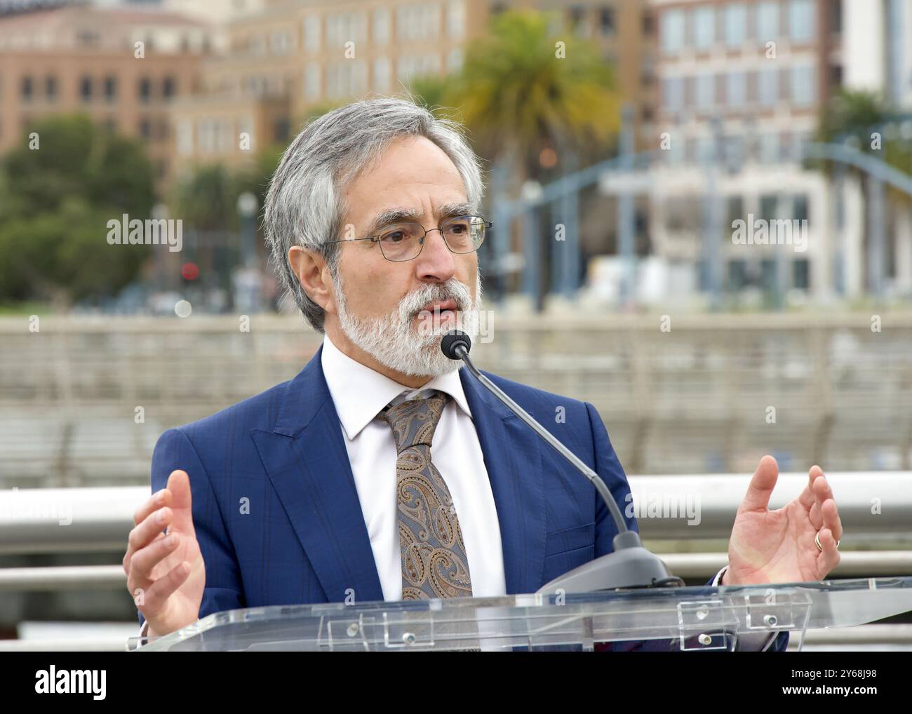 San Francisco, CA - Jan 26, 2024: Supervisor Aaron Peskin speaking ...