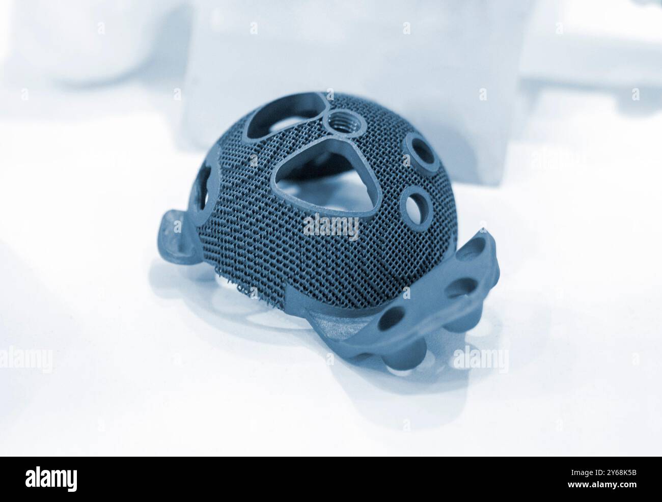 Implant of joint printed on a 3D printer from biocompatible titanium ...