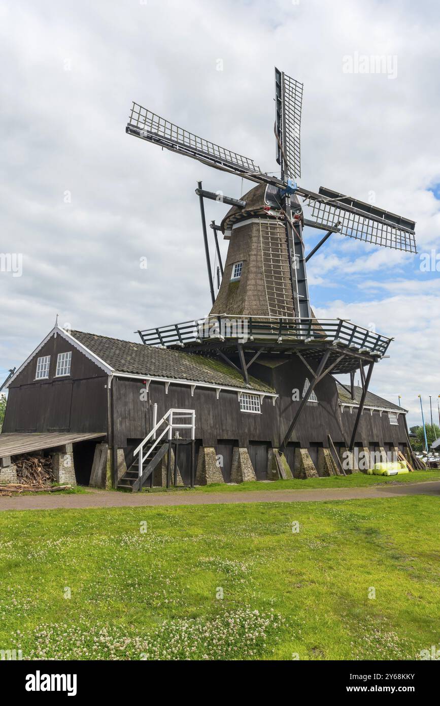 Windmill, timber construction, wood, architecture, historical, history ...