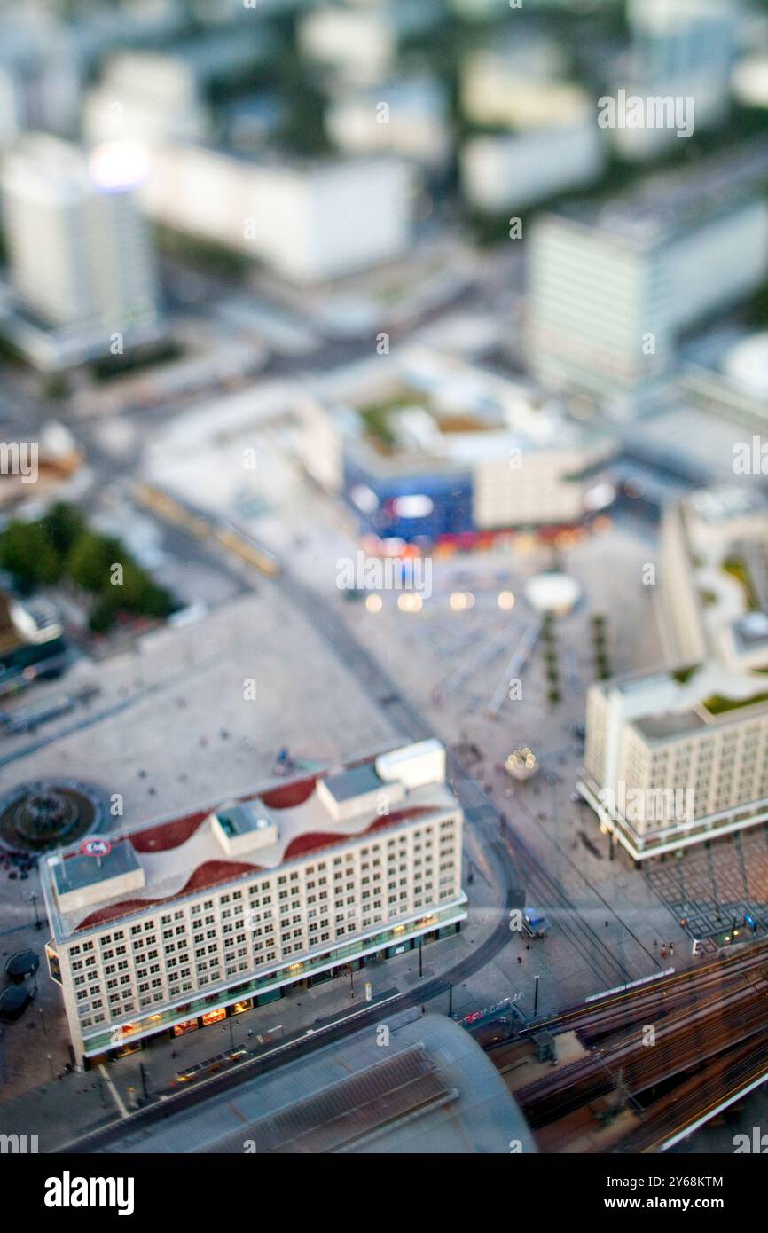 The aerial perspective of Alexanderplatz captures a unique ...
