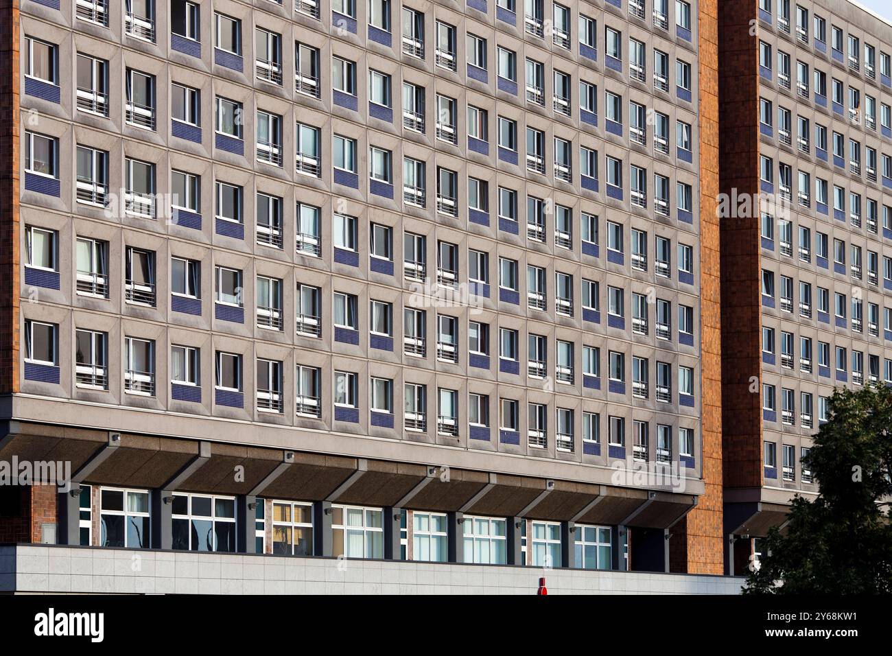 The Rathaus-passagen building features a modern architectural style in ...