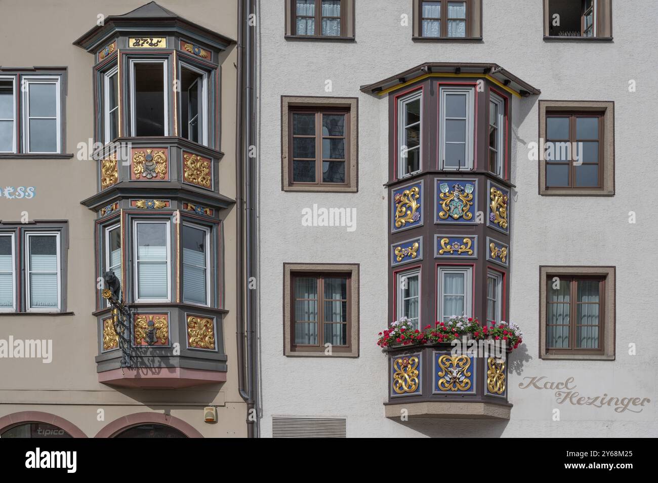 Historic multi-storey bay windows on residential and commercial ...