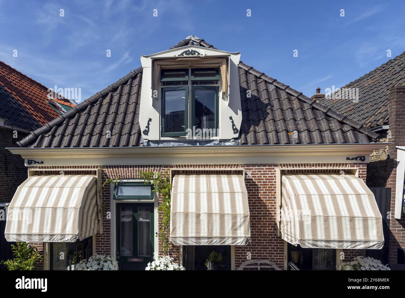 Typical Dutch house, awnings, sun protection, living, house ...