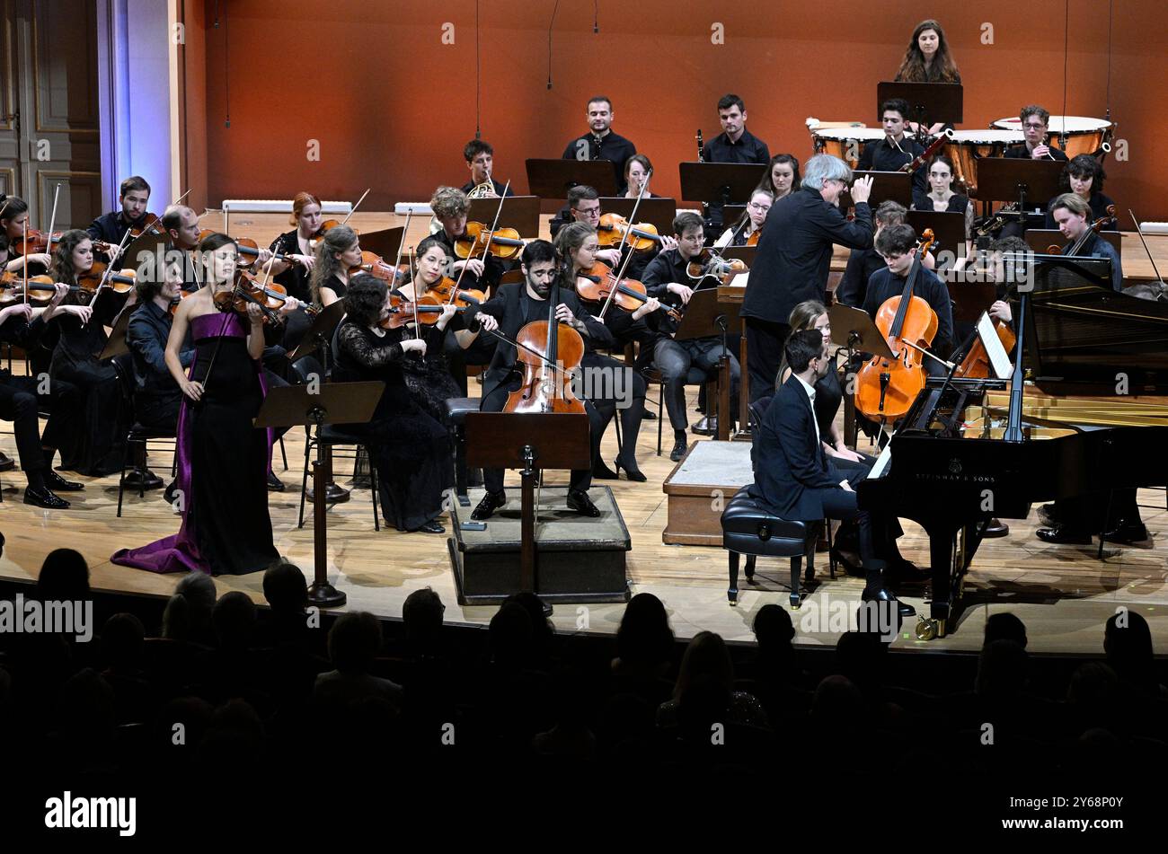 Prague, Czech Republic. 24th Sep, 2024. The Czech Student Philharmonic ...