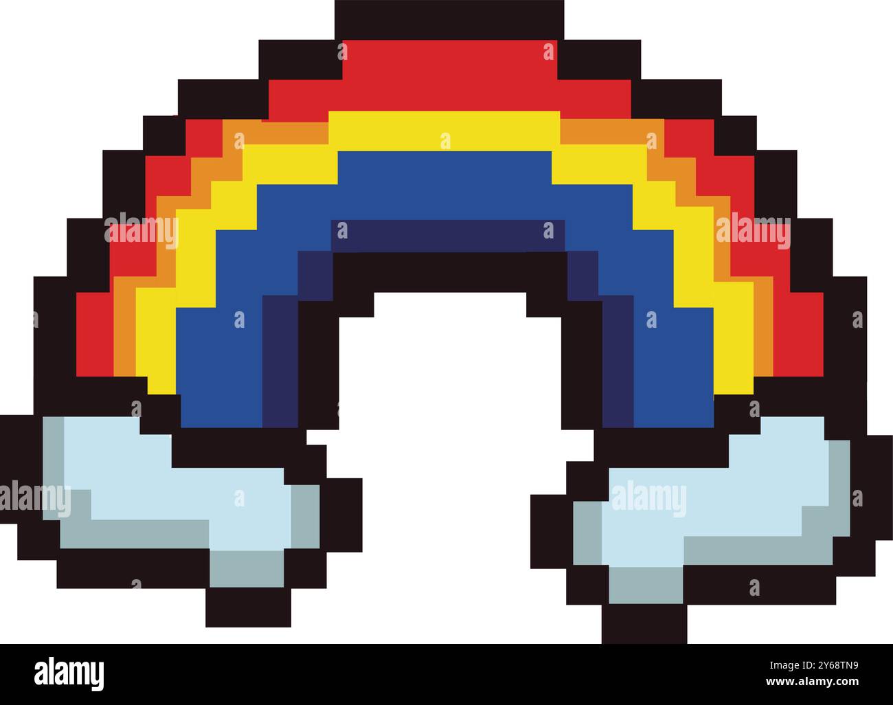cute pixelated rainbow Stock Vector Image & Art - Alamy