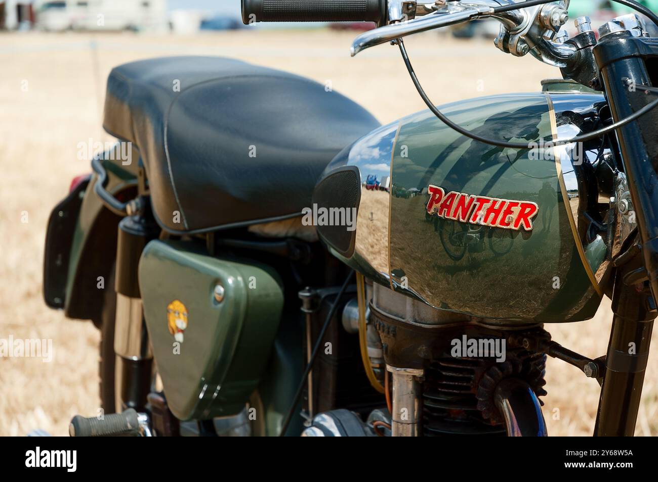 Panther motorcycle on display at Ackworth Classic Vehicle Rally, West ...