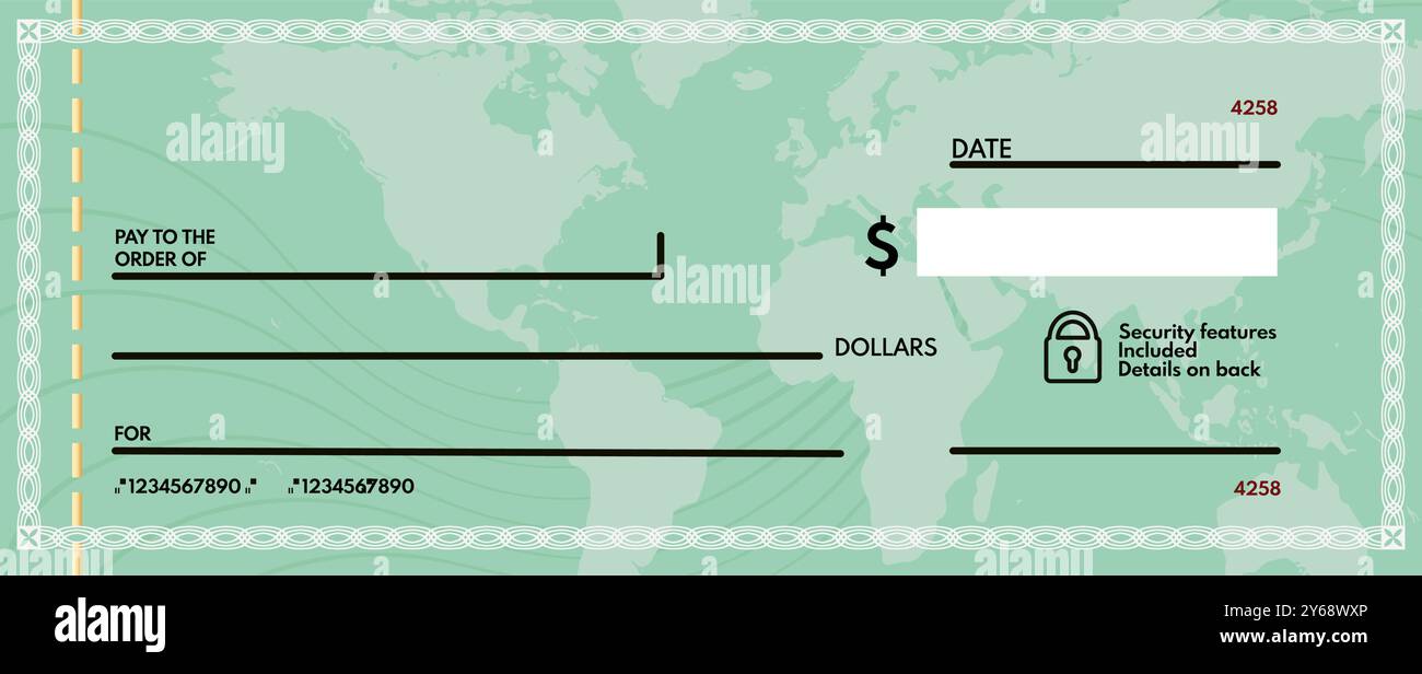 blank check with free space for writing Stock Vector Image & Art - Alamy