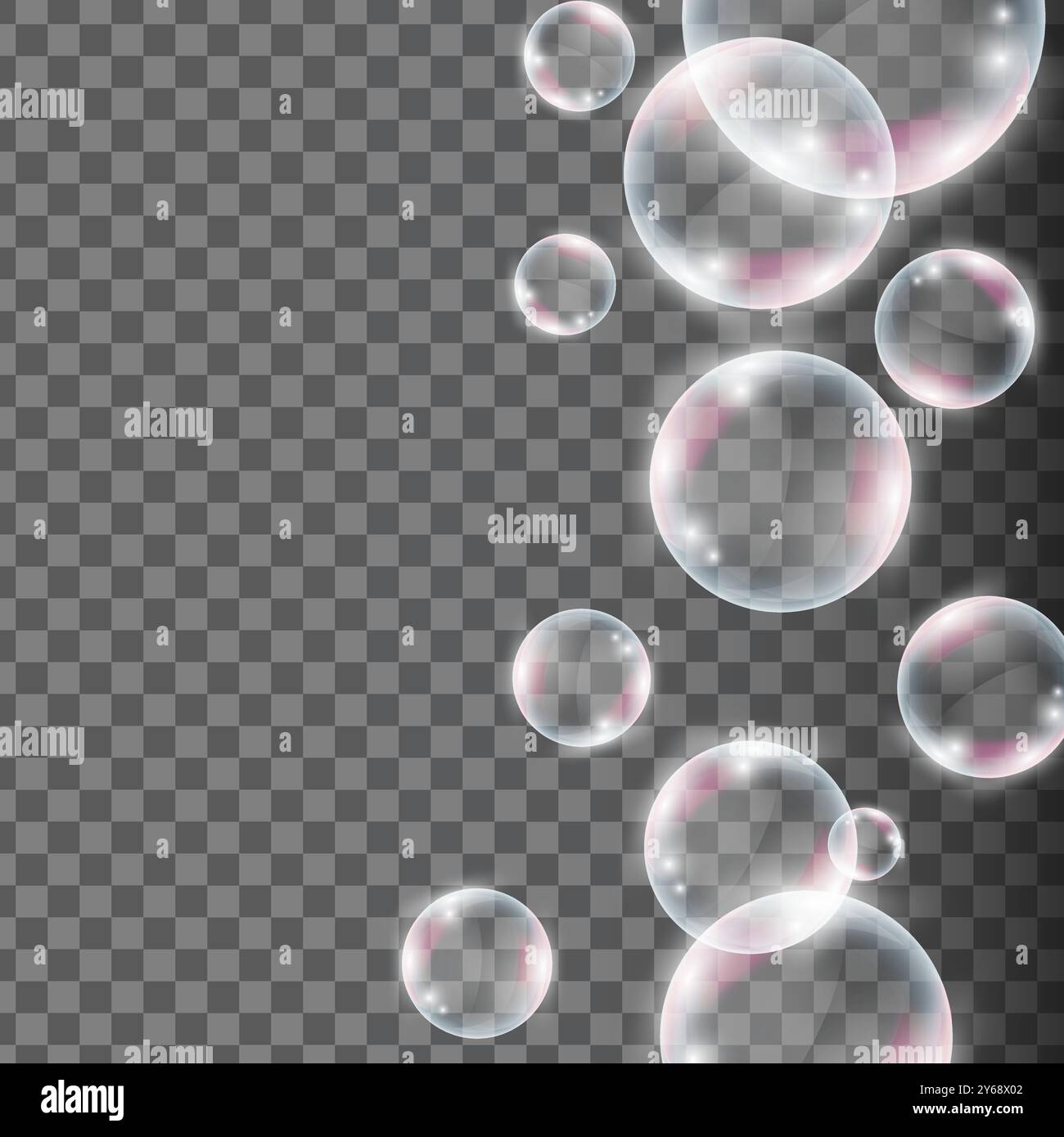 Transparent blue bubbles 3d Stock Vector Images - Alamy