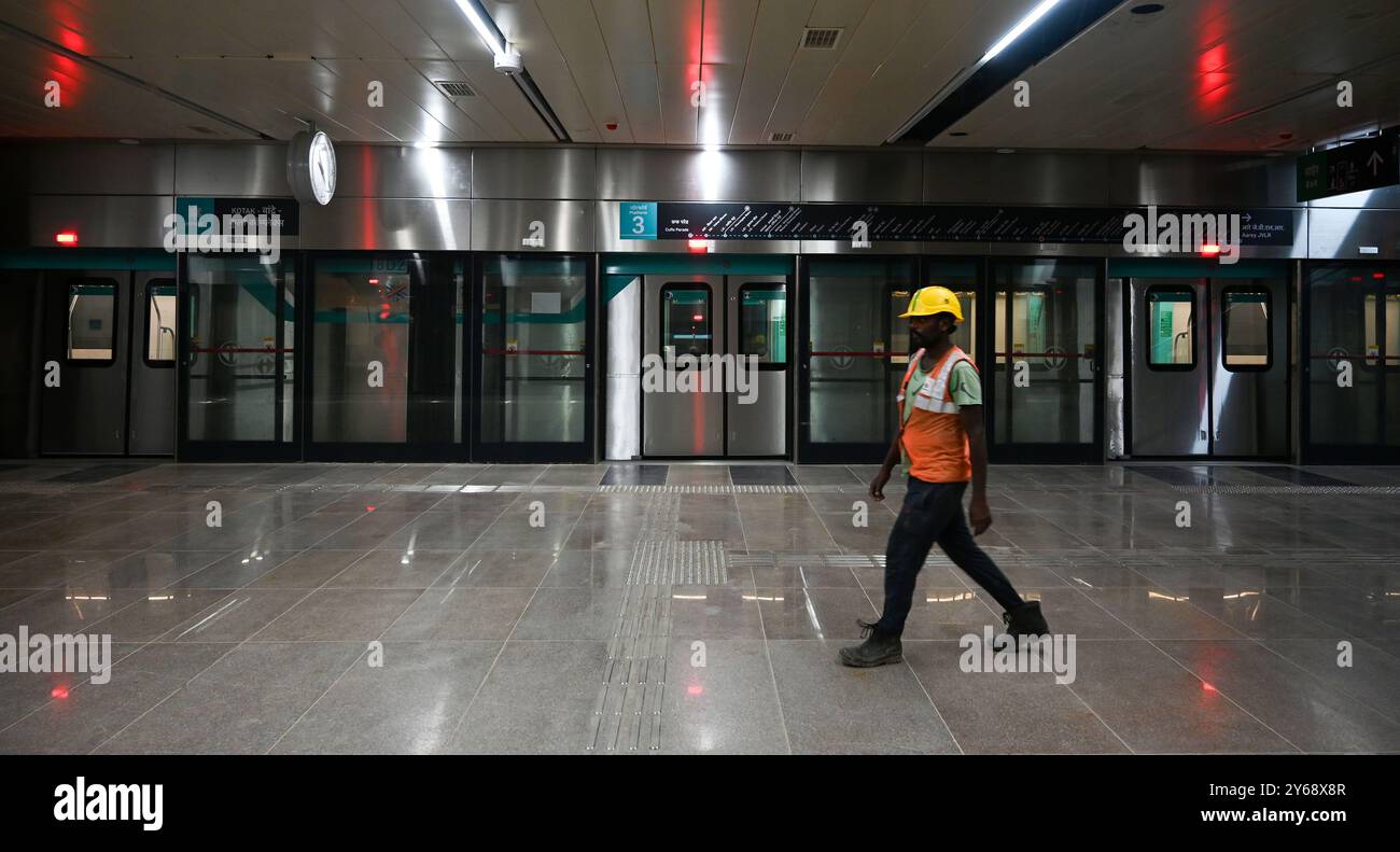 MUMBAI, INDIA - SEPTEMBER 24: First look at newly constructed Metro ...