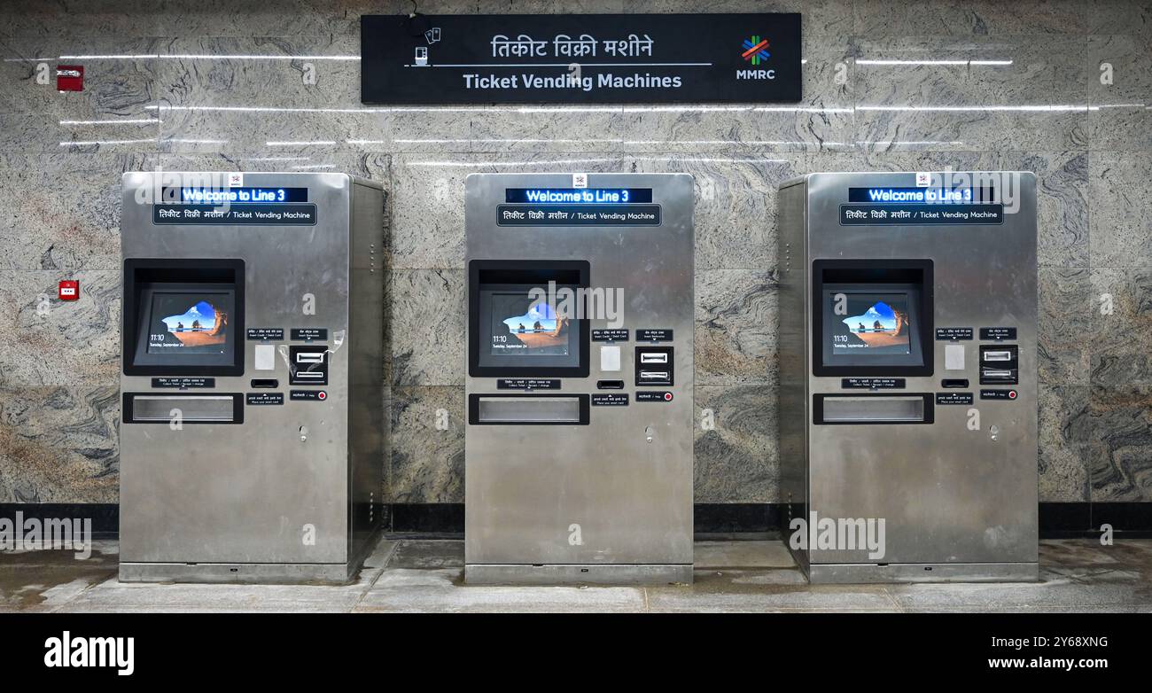 MUMBAI, INDIA - SEPTEMBER 24: First look at newly constructed Metro ...