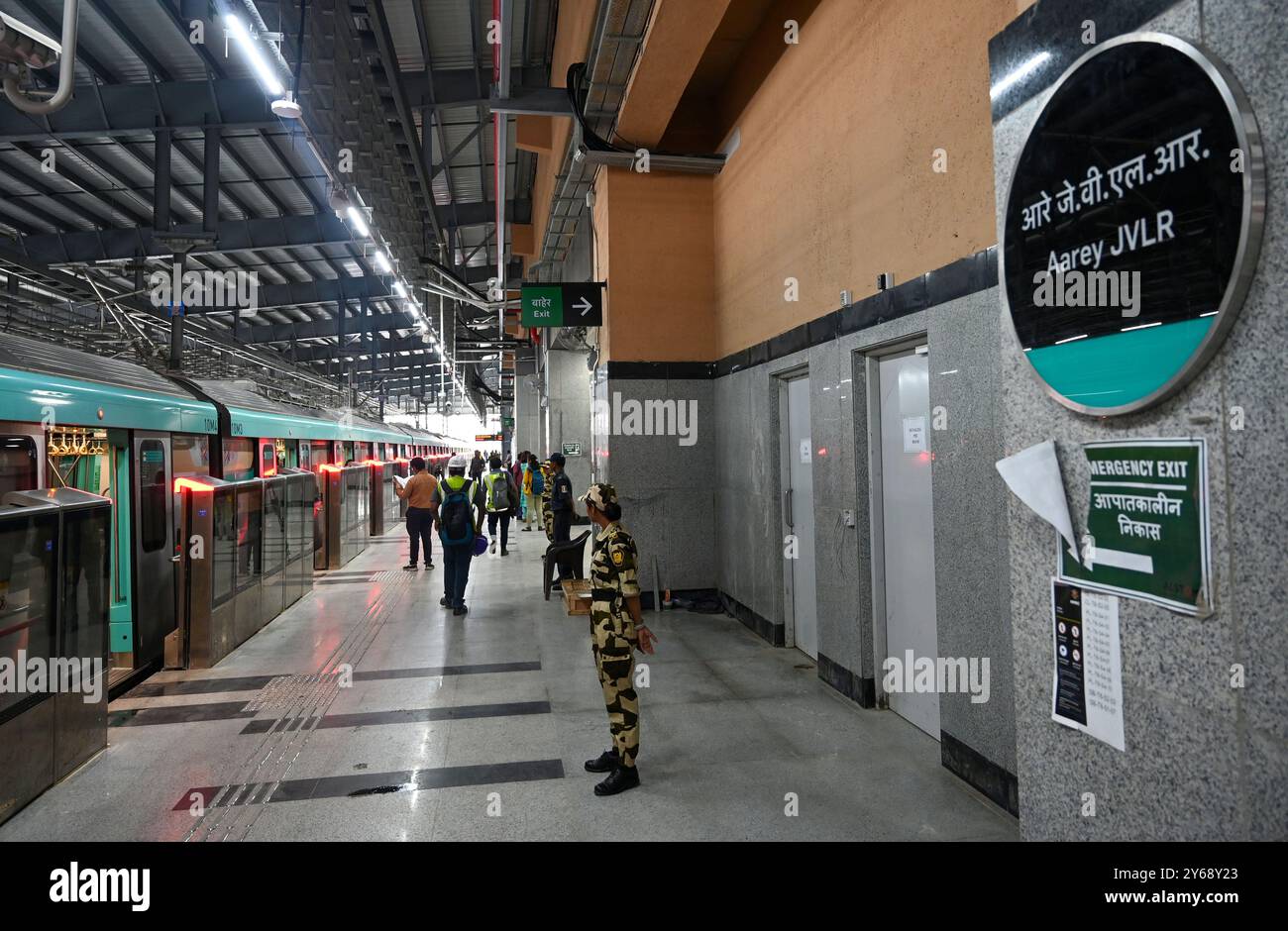 MUMBAI, INDIA - SEPTEMBER 24: First look at newly constructed Metro ...