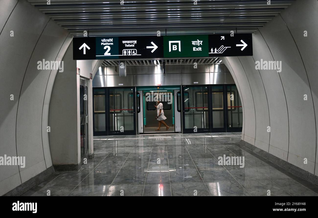 MUMBAI, INDIA - SEPTEMBER 24: First look at newly constructed Metro ...