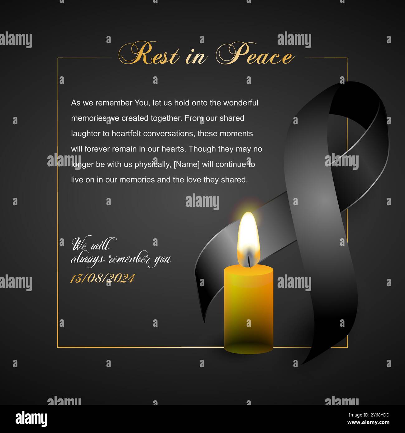 Rest in peace mourning concept background Stock Vector Image & Art - Alamy