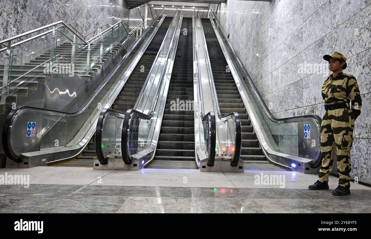 MUMBAI, INDIA - SEPTEMBER 24: First look at newly constructed Metro ...