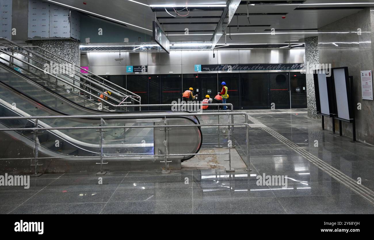 MUMBAI, INDIA - SEPTEMBER 24: First look at newly constructed Metro ...