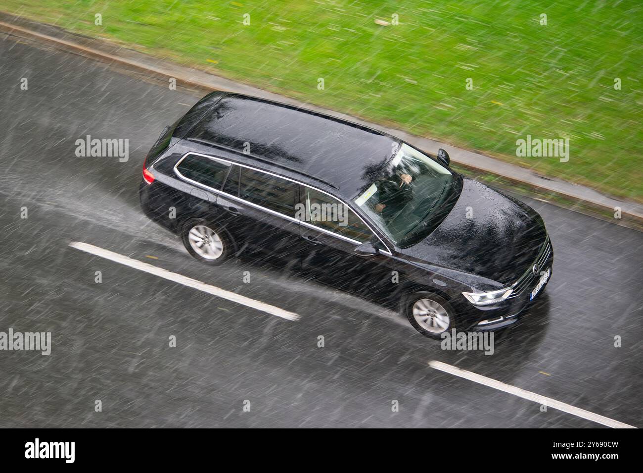 OSTRAVA, CZECHIA - MAY 25, 2024: Black Volkswagen Passat B8 Variant ...