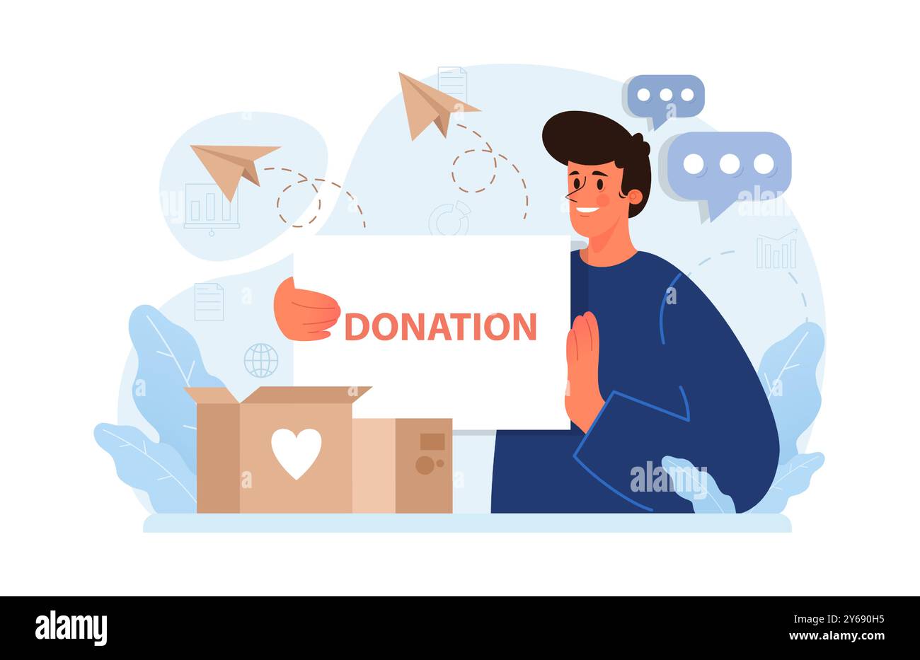 Charity. Volunteers community take care of people in need. Idea of care ...