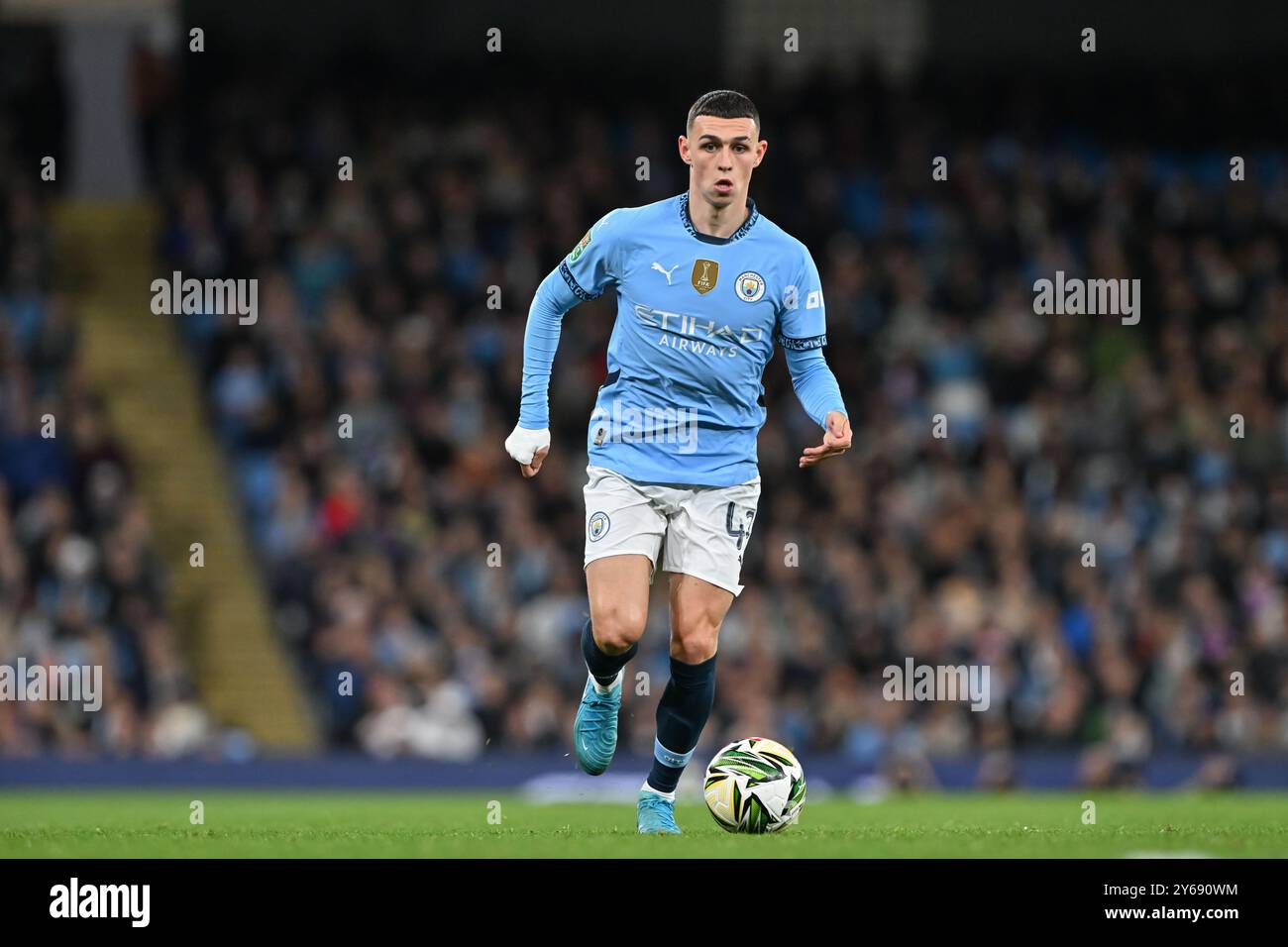 Phil Foden of Manchester City in action during the Carabao Cup match ...