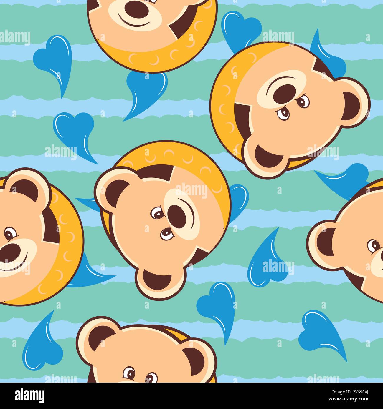 teddy bear pattern background Stock Vector Image & Art - Alamy