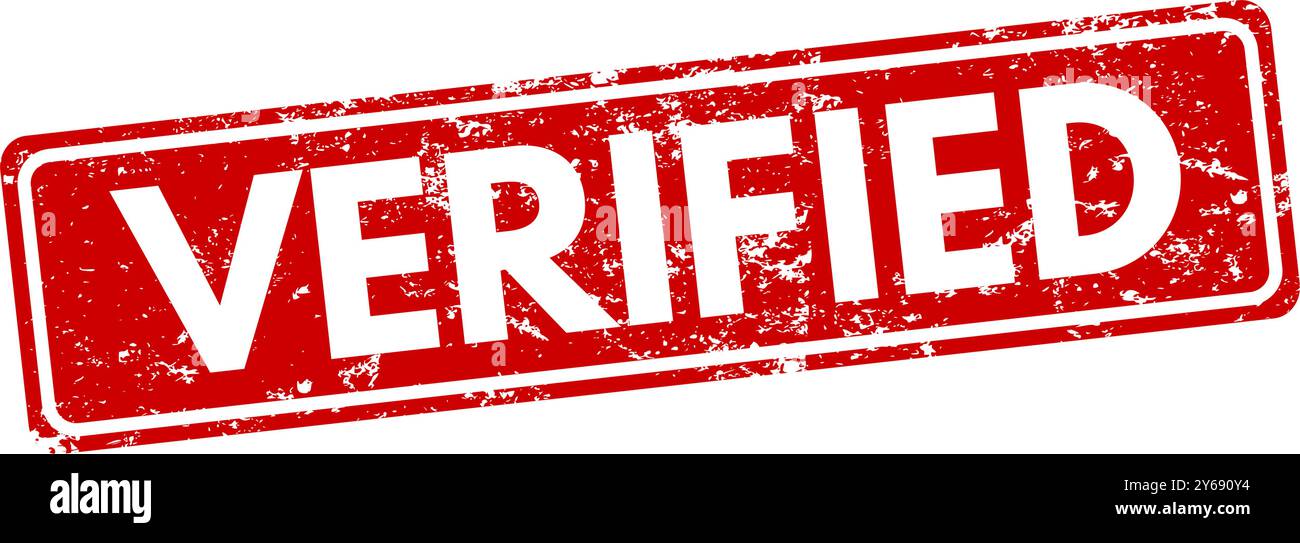 Verified - red rubber stamp Stock Vector Image & Art - Alamy