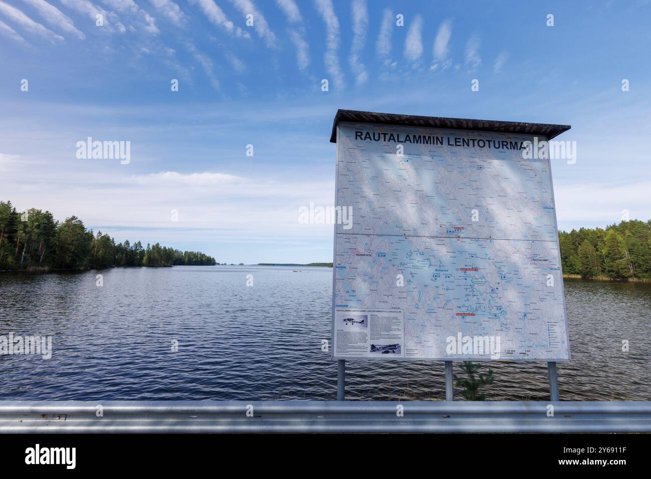 Roadside map and info board of aircraft accidents at the area , Finland ...