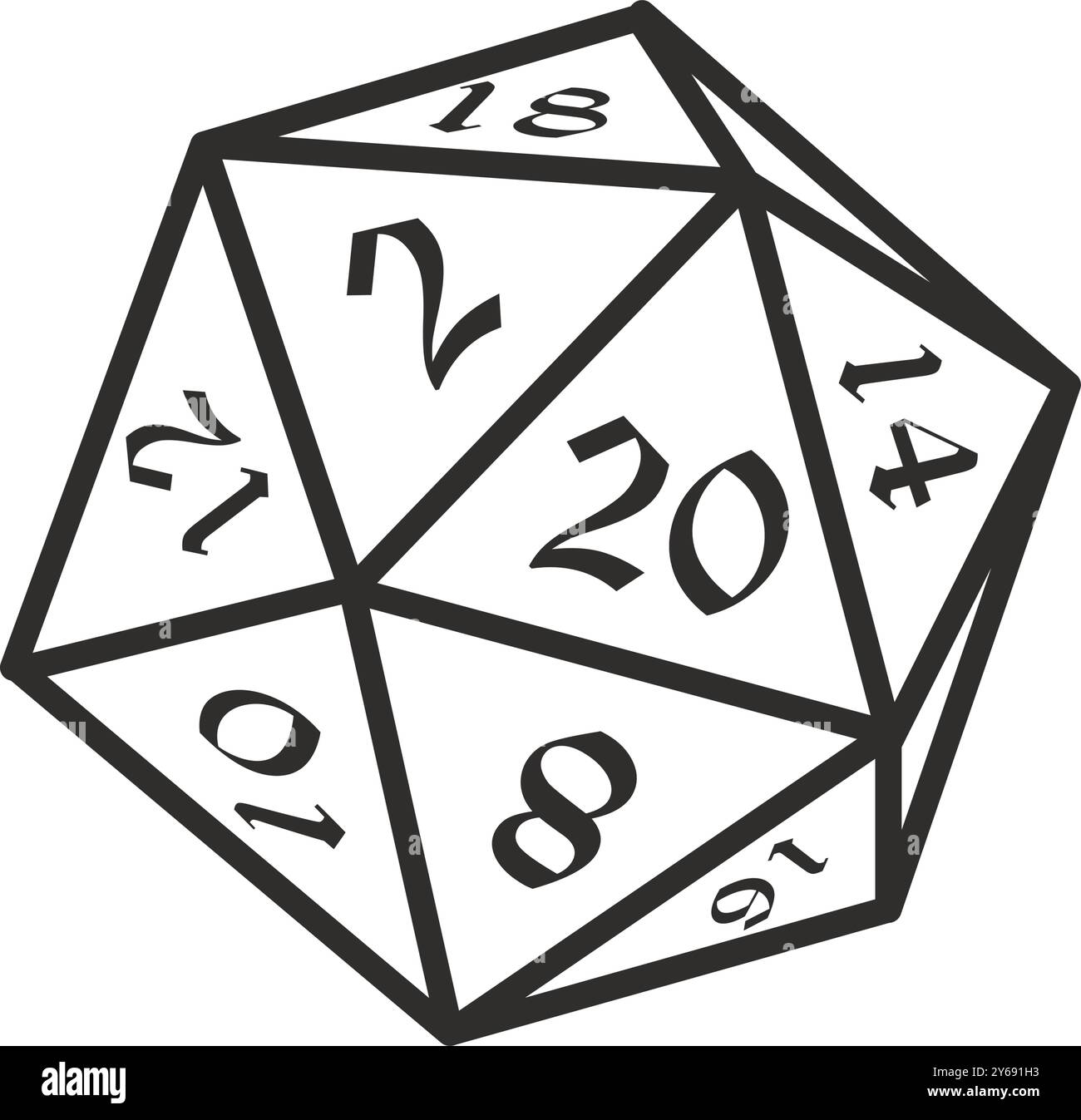 Dice D20 Dice Rpg Stock Vector Image Art Alamy