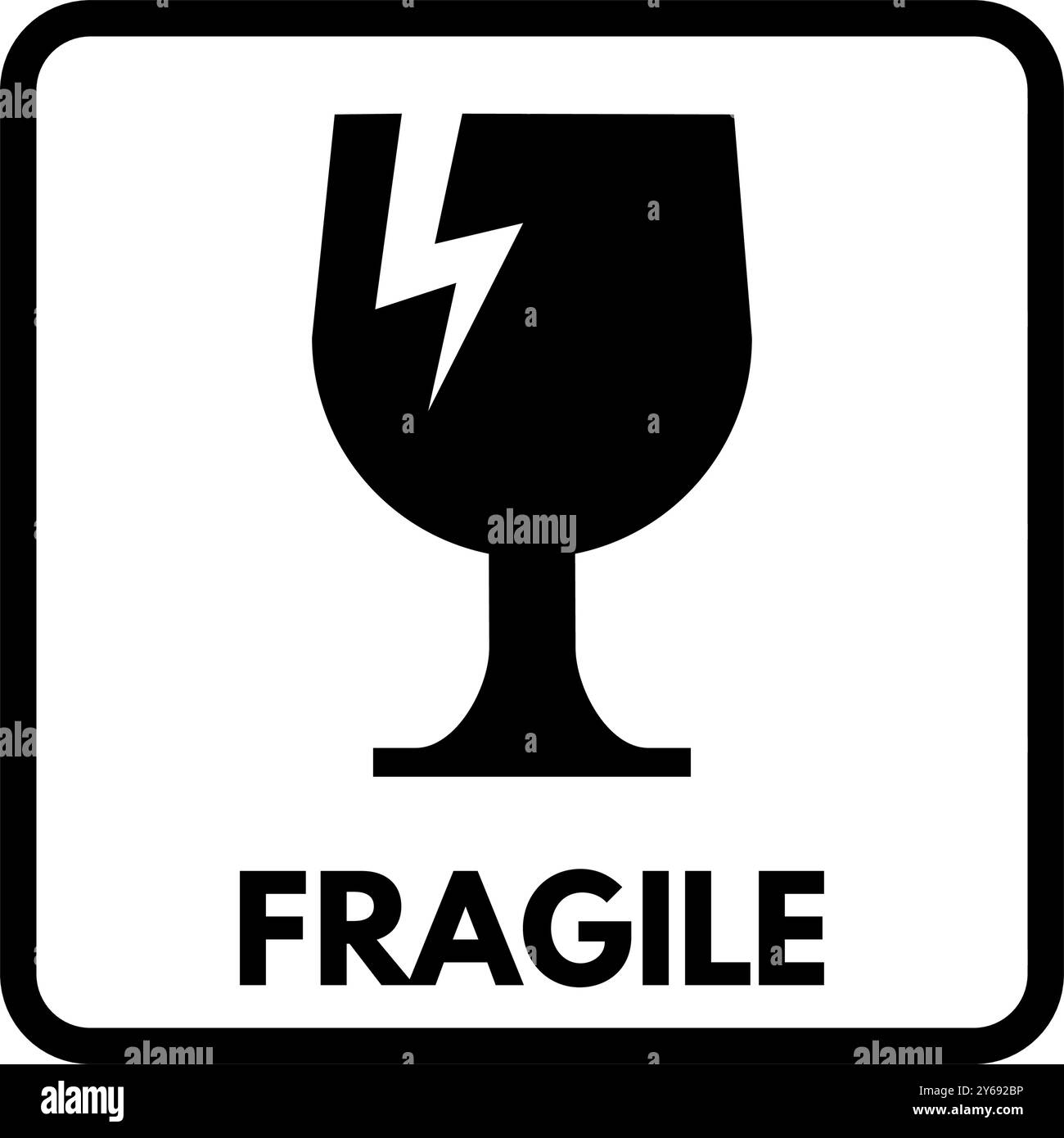 Broken glass , fragile symbol Stock Vector Image & Art - Alamy