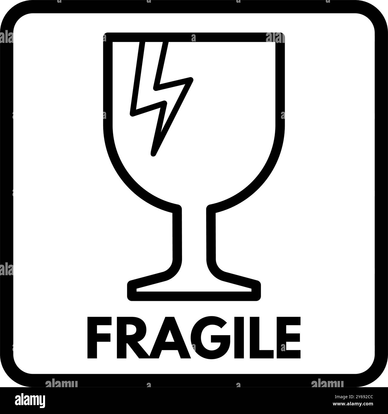 Broken glass , fragile symbol Stock Vector Image & Art - Alamy