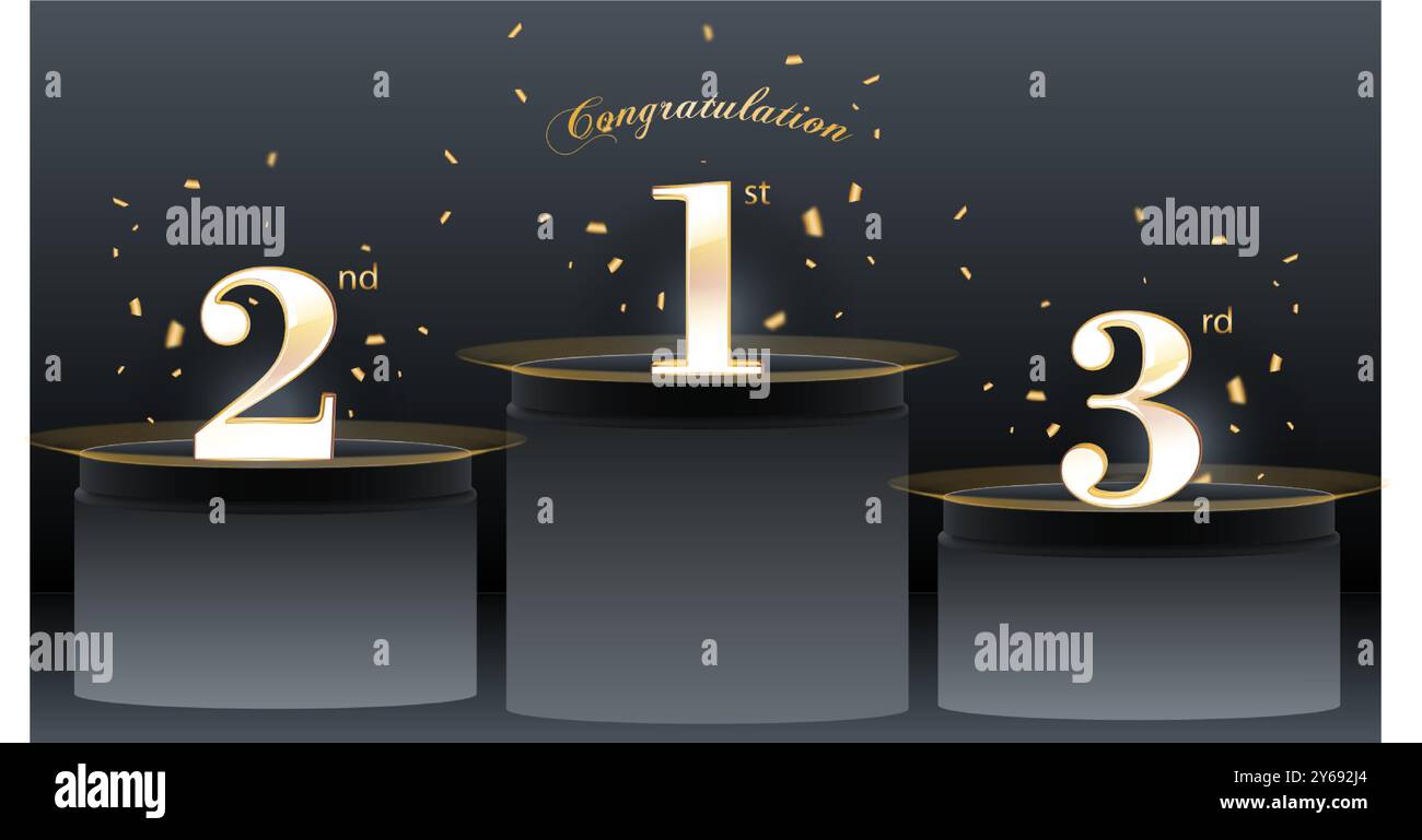 Winners podium with black background Stock Vector Image & Art - Alamy