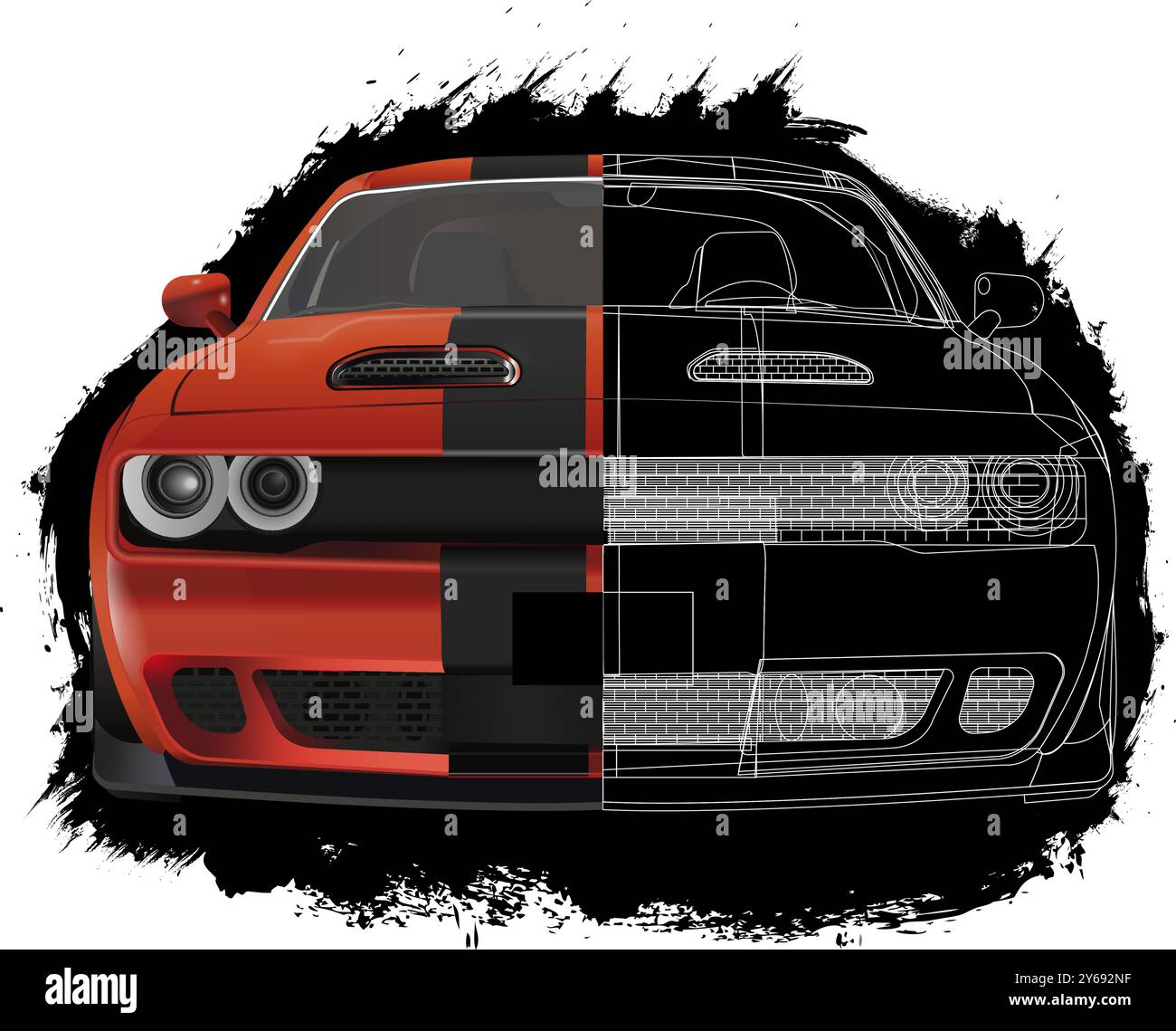 Vintage motor racing illustration Stock Vector Images - Alamy