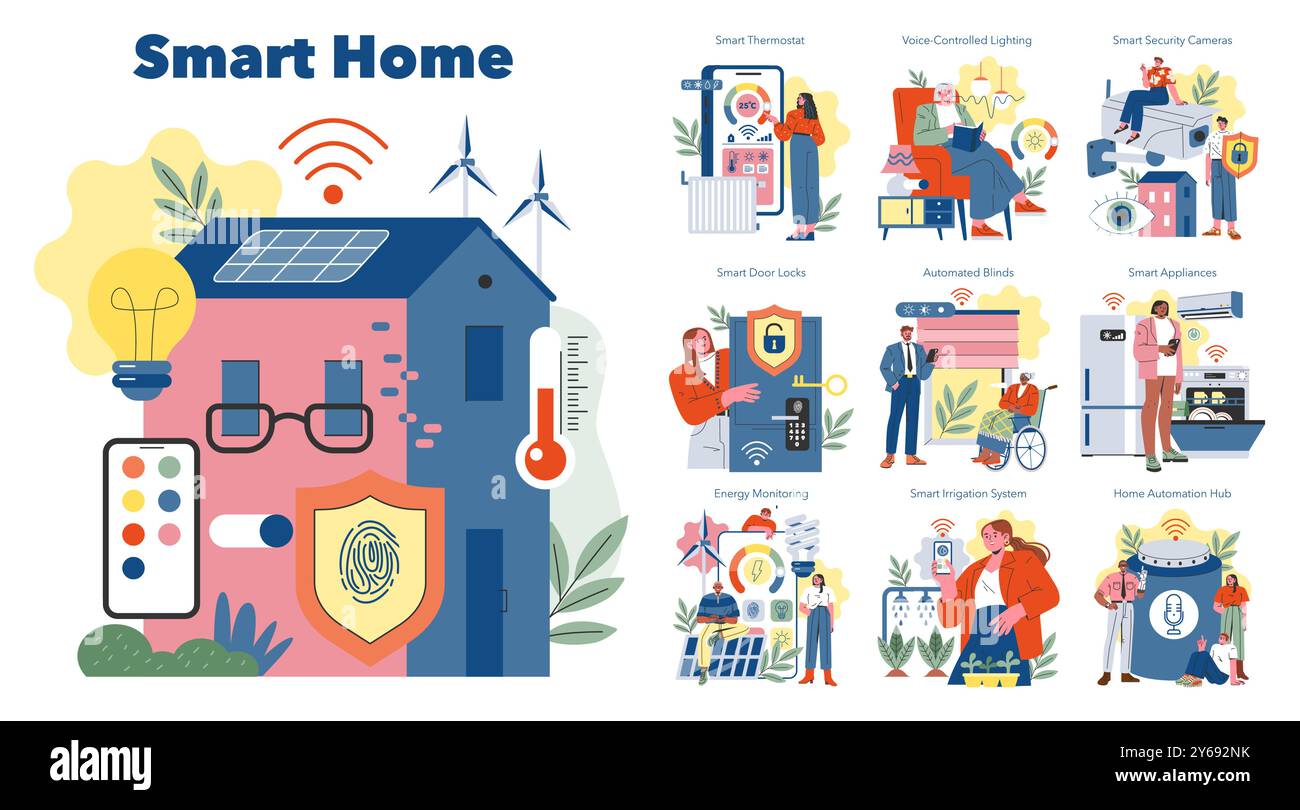 Smart Home concept. Integration of technology for comfortable living ...