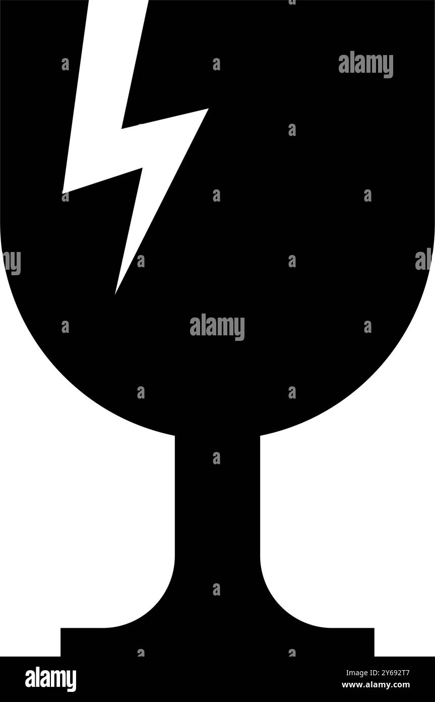 Broken glass , fragile symbol Stock Vector Image & Art - Alamy