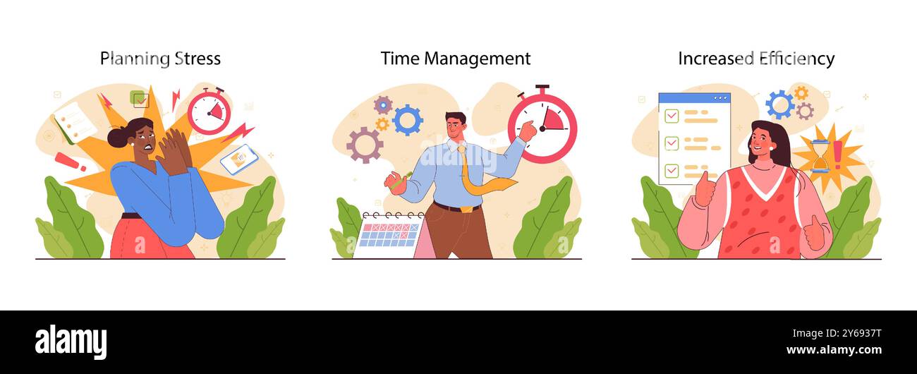 Planning and organization of tasks on board set. Character planning or ...