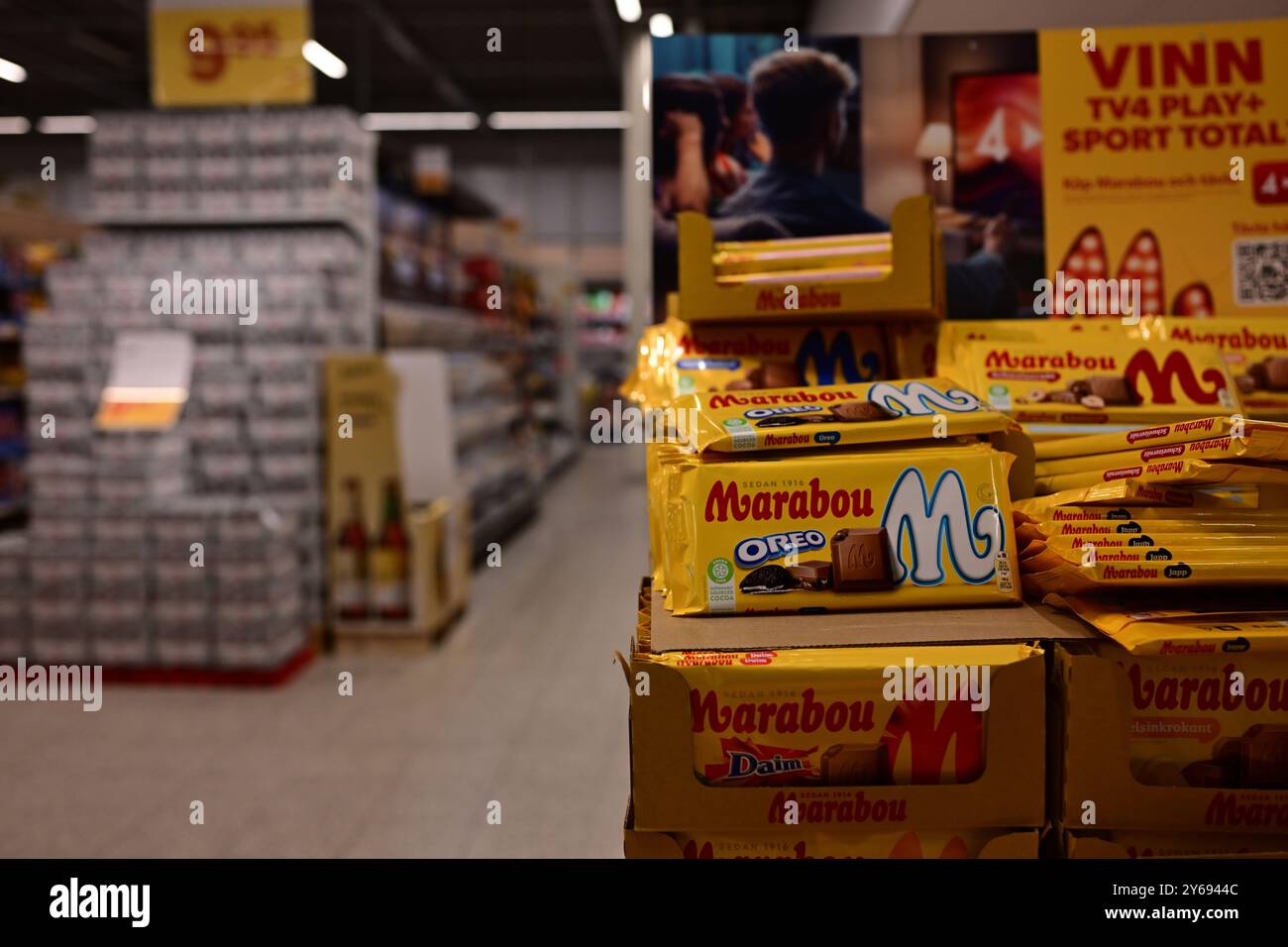 Malmö, Skåne, Sweden. September 24 2024. Inside City Gross, a Swedish ...
