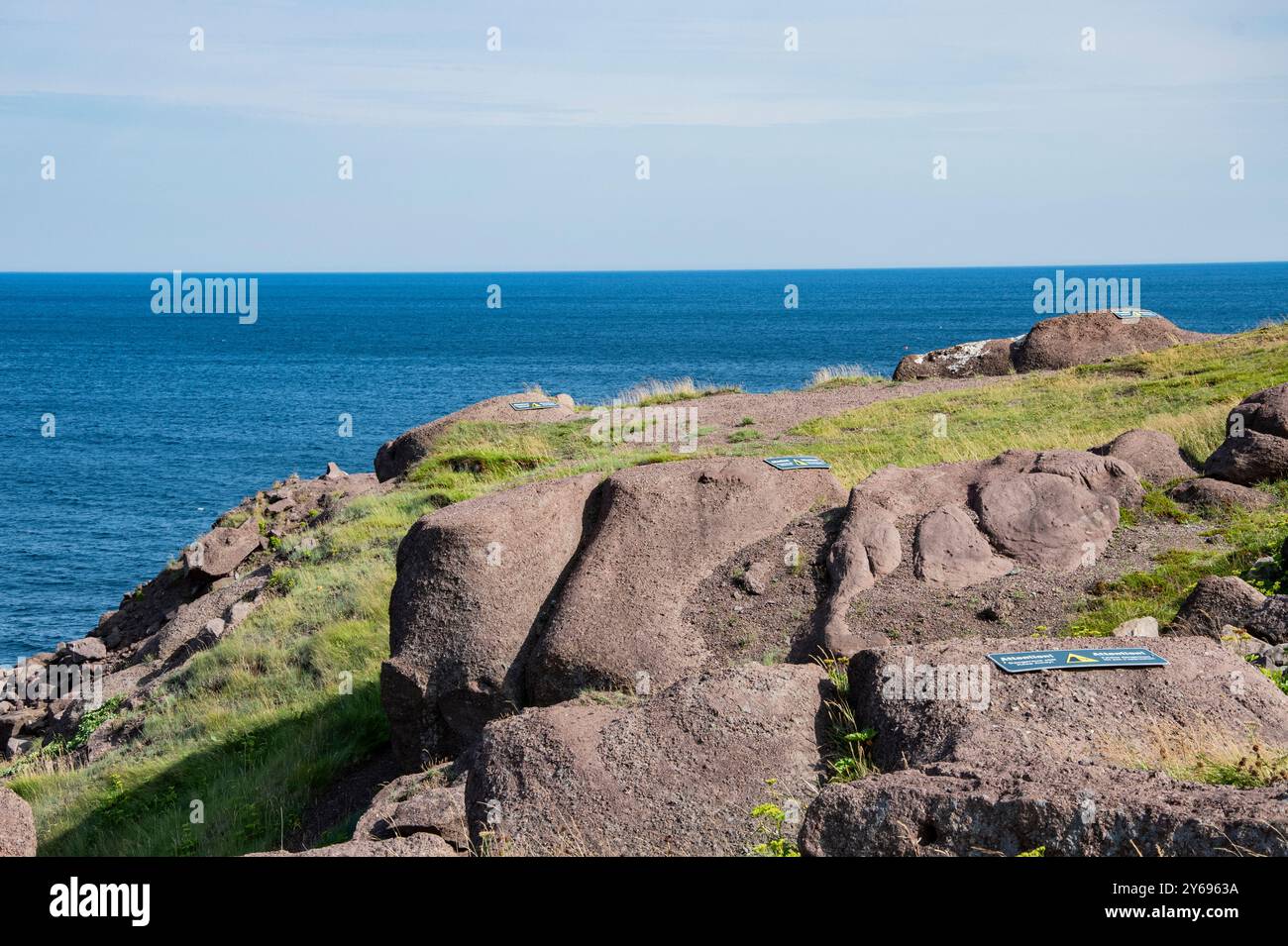 Steep cliff at Cape Spear Lighthouse National Historic Site in St. John ...