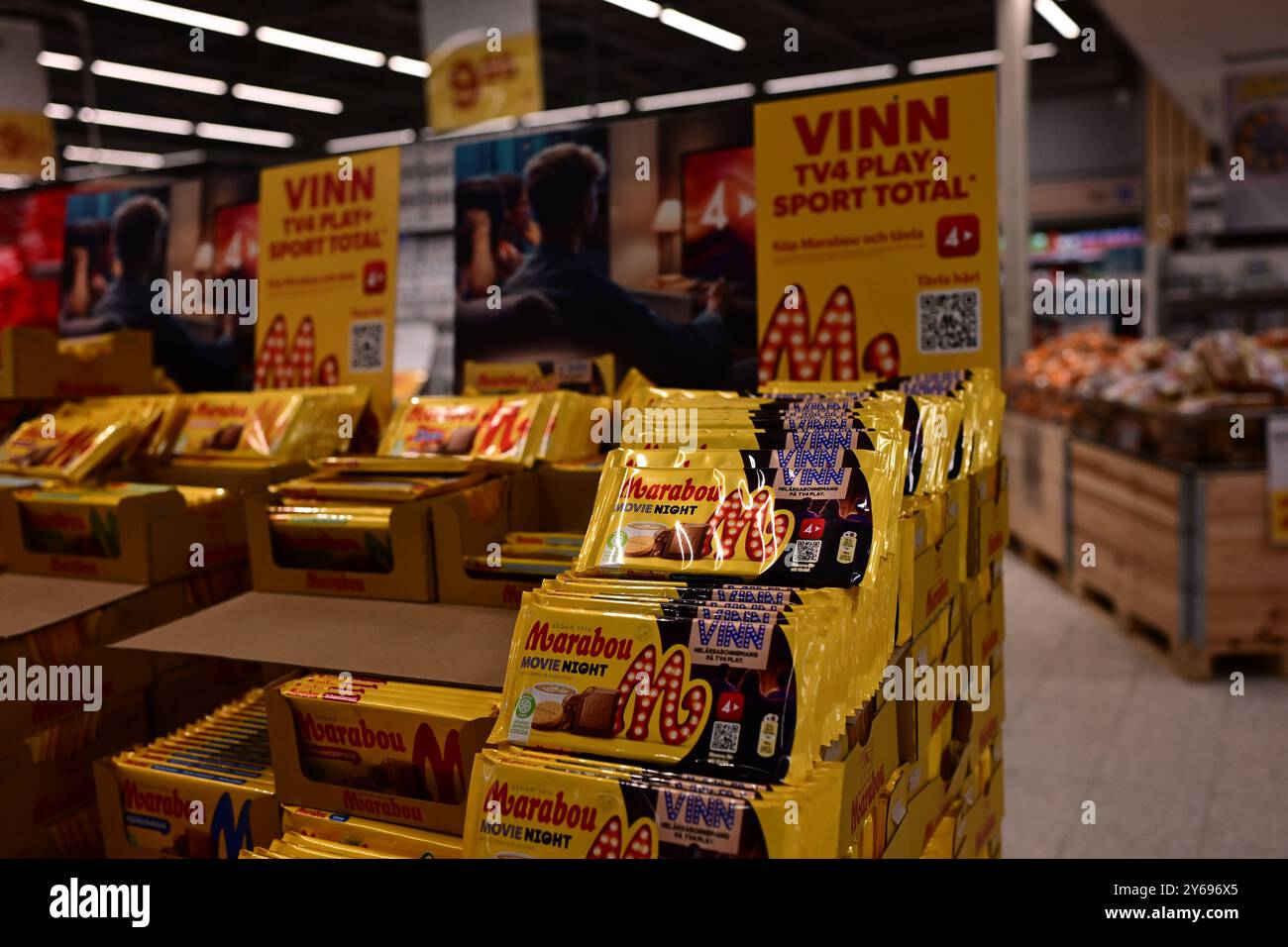 Malmö, Skåne, Sweden. September 24 2024. Inside City Gross, a Swedish ...