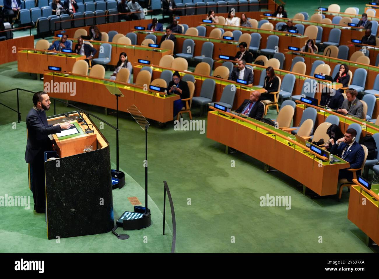 Nayib Armando Bukele, President of El Salvador, addresses the 79th ...