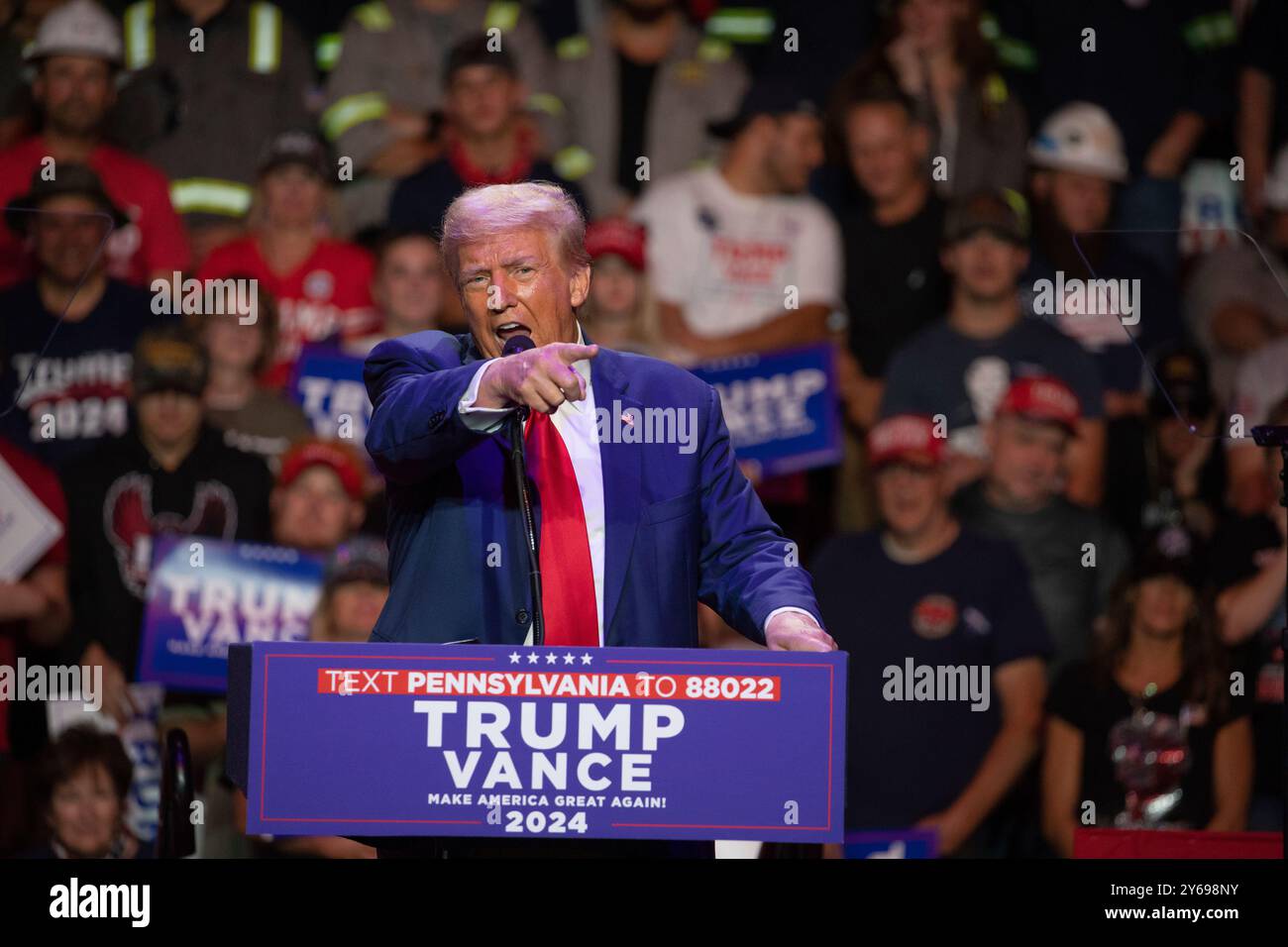 Republican presidential nominee former President Donald Trump speaks ...