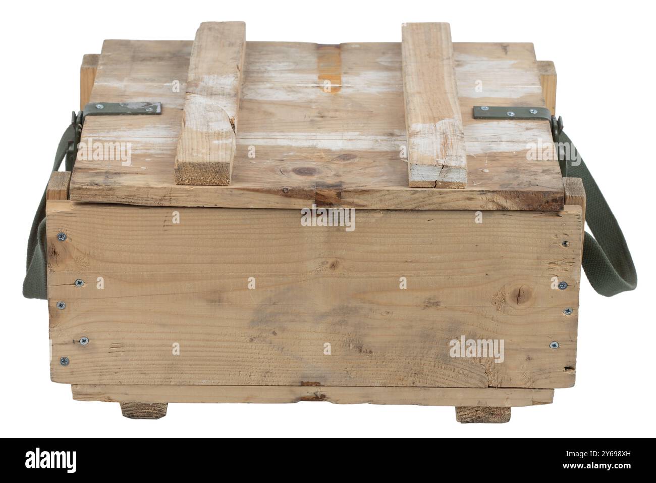Ammunition crate isolated on white background Stock Photo - Alamy