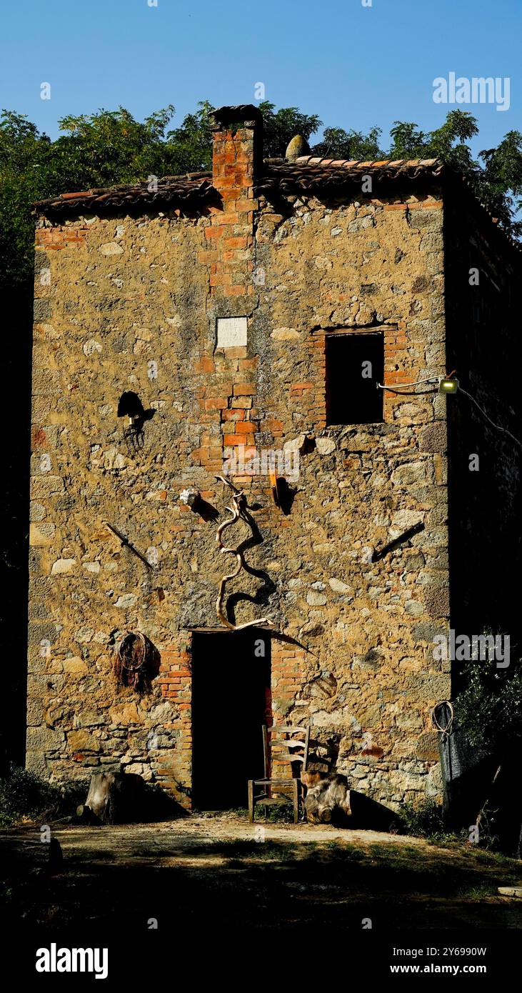 Ancient tower house at Passo del Roccolo. Euganean Hills Park. Padua ...