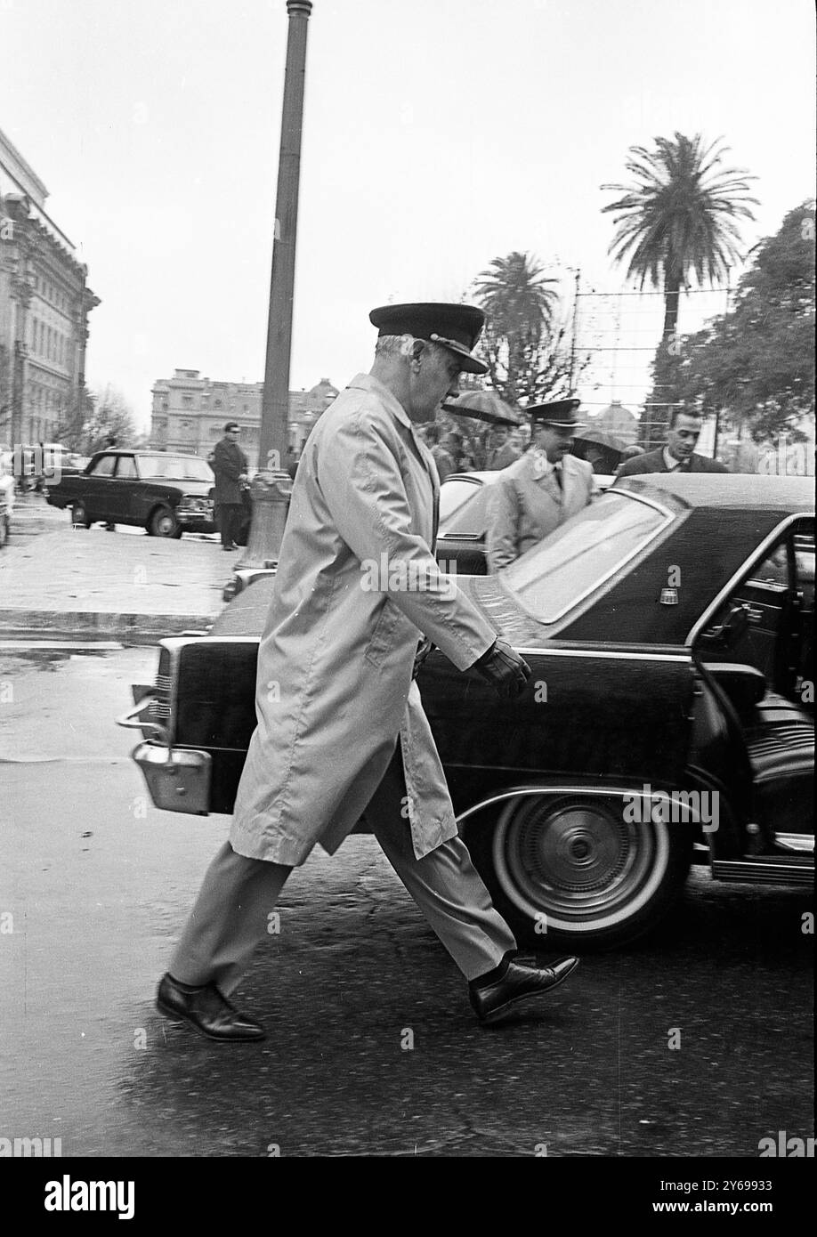 Argentine General Alejandro Agustín Lanusse after a tedeum mass at the ...