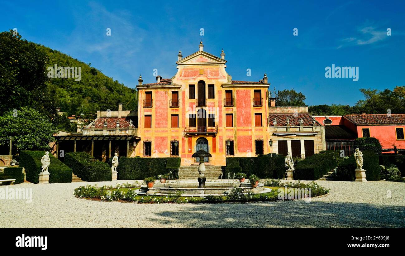 Monumental garden of Villa Barbarigo in Valsanzibio. Euganean Hills ...