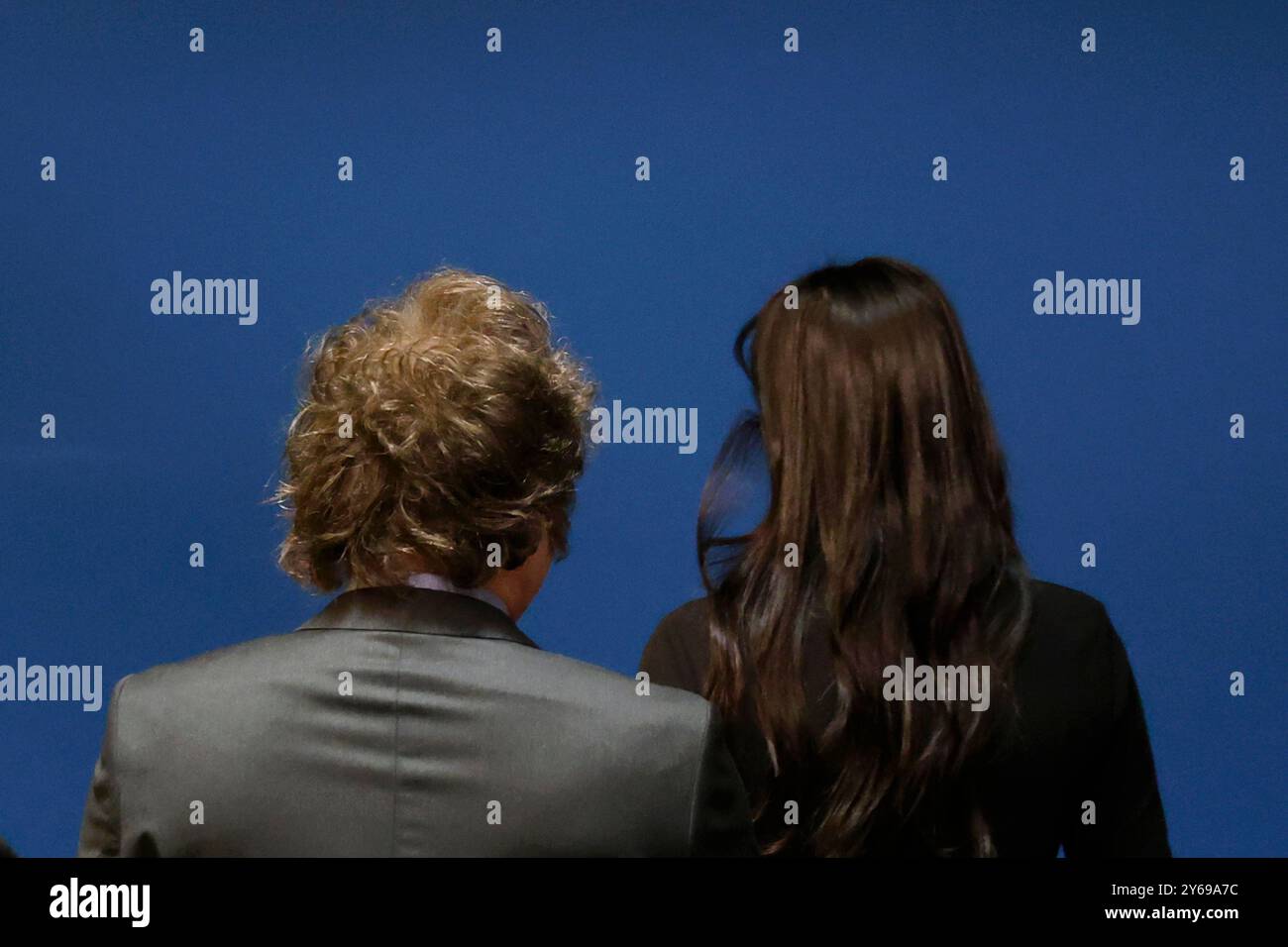 New York, United States. 24th Sep, 2024. President of Argentina Javier ...
