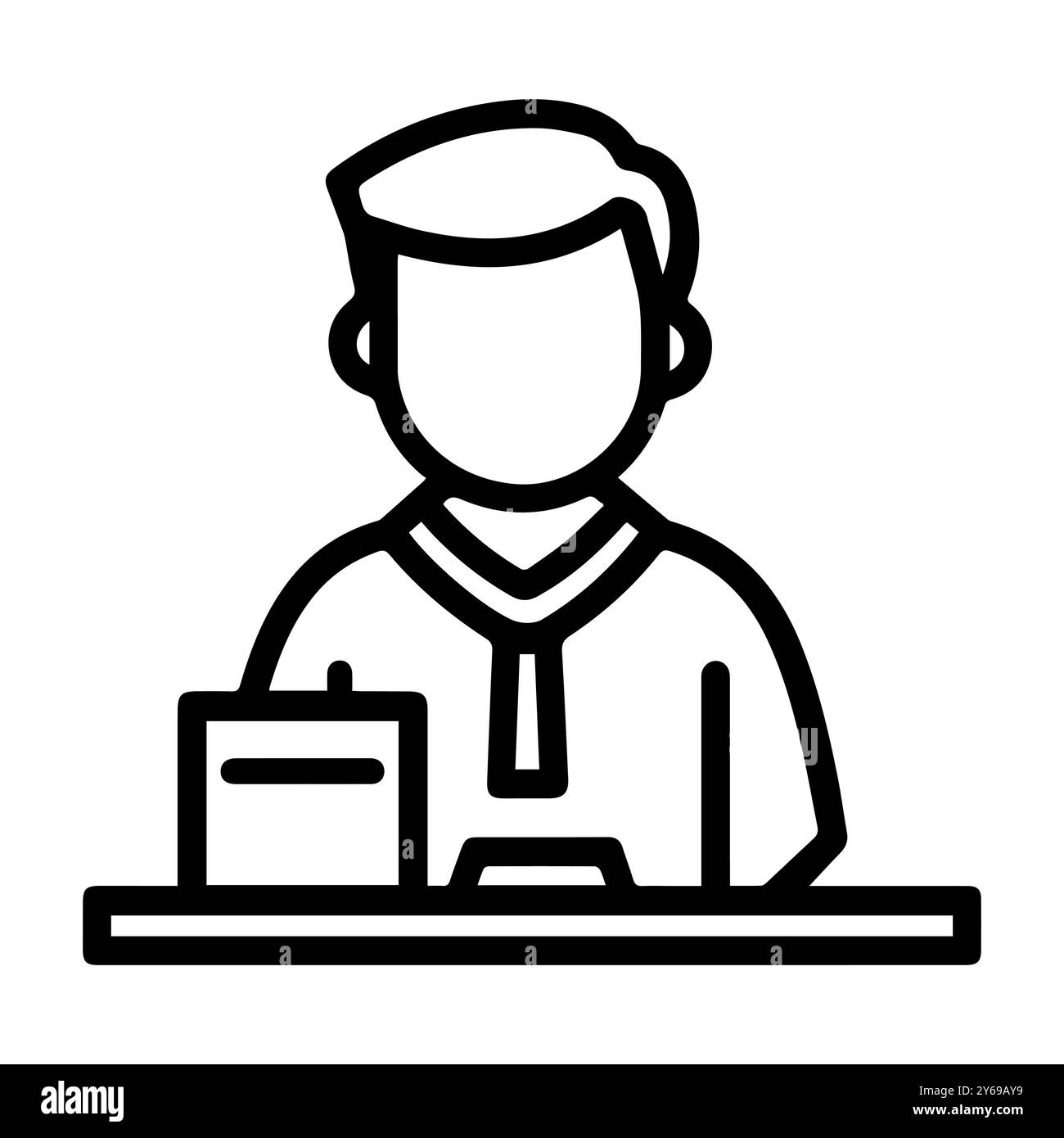 dealer icon or modern line symbol. Vector line art and icon design with ...