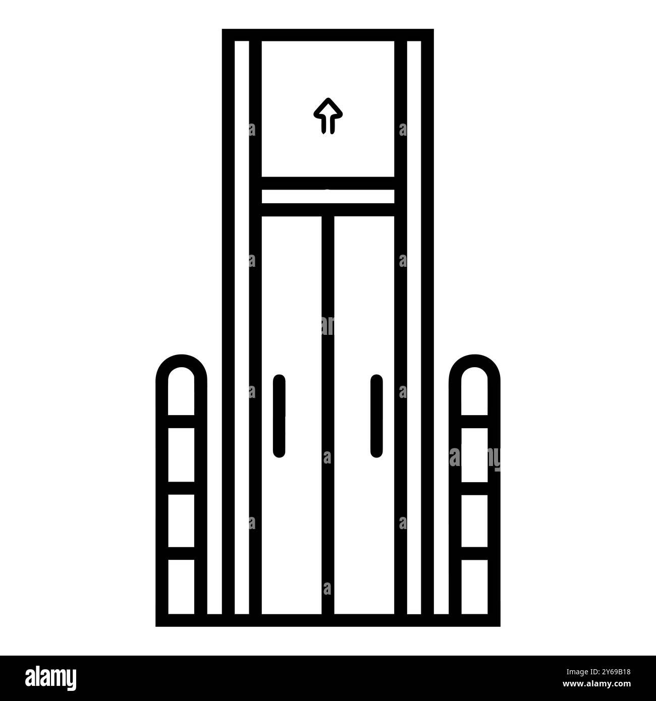 Elevator icon or modern line symbol. Vector line art and icon design ...