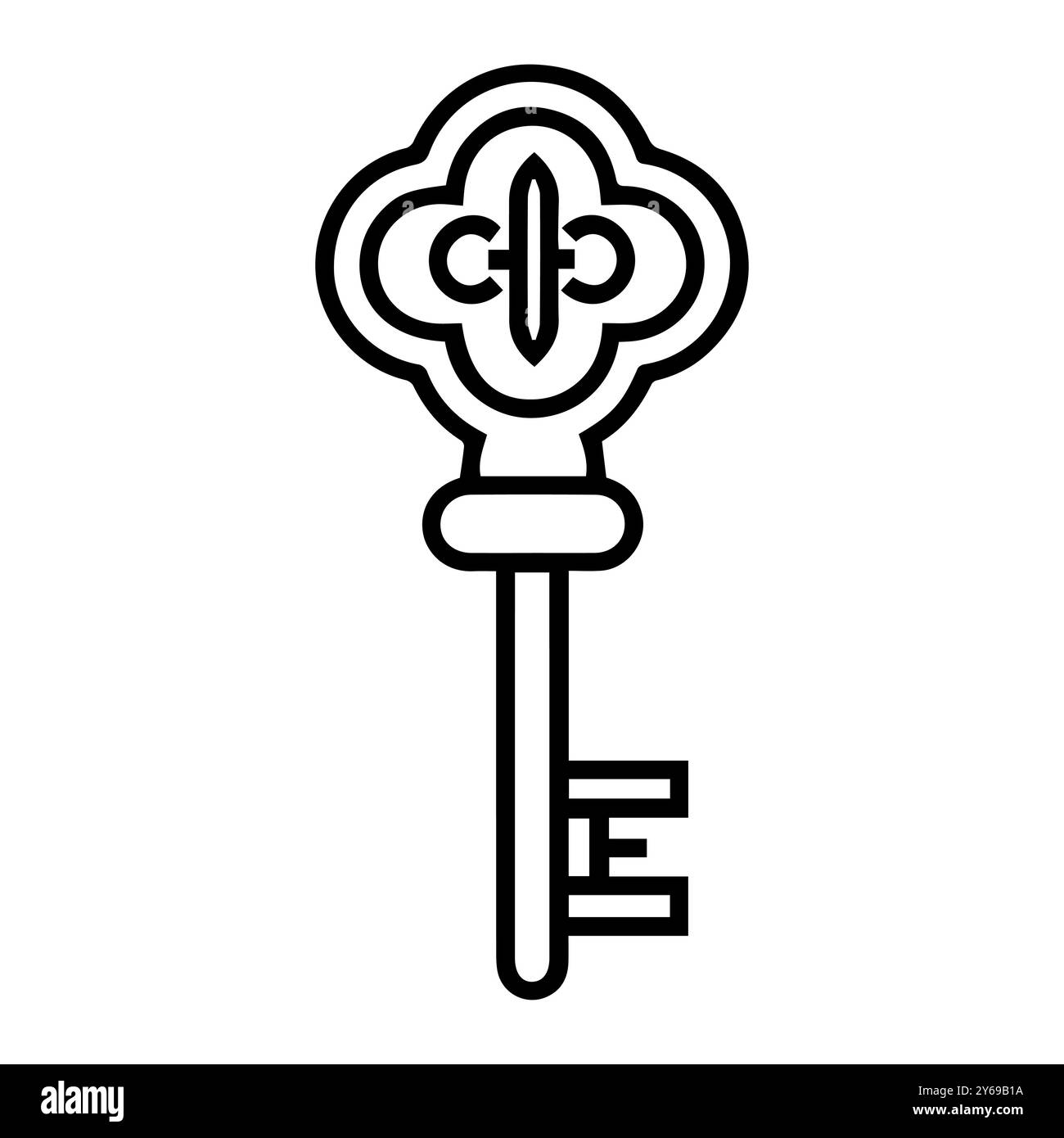 key icon or modern line symbol. Vector line art and icon design with ...