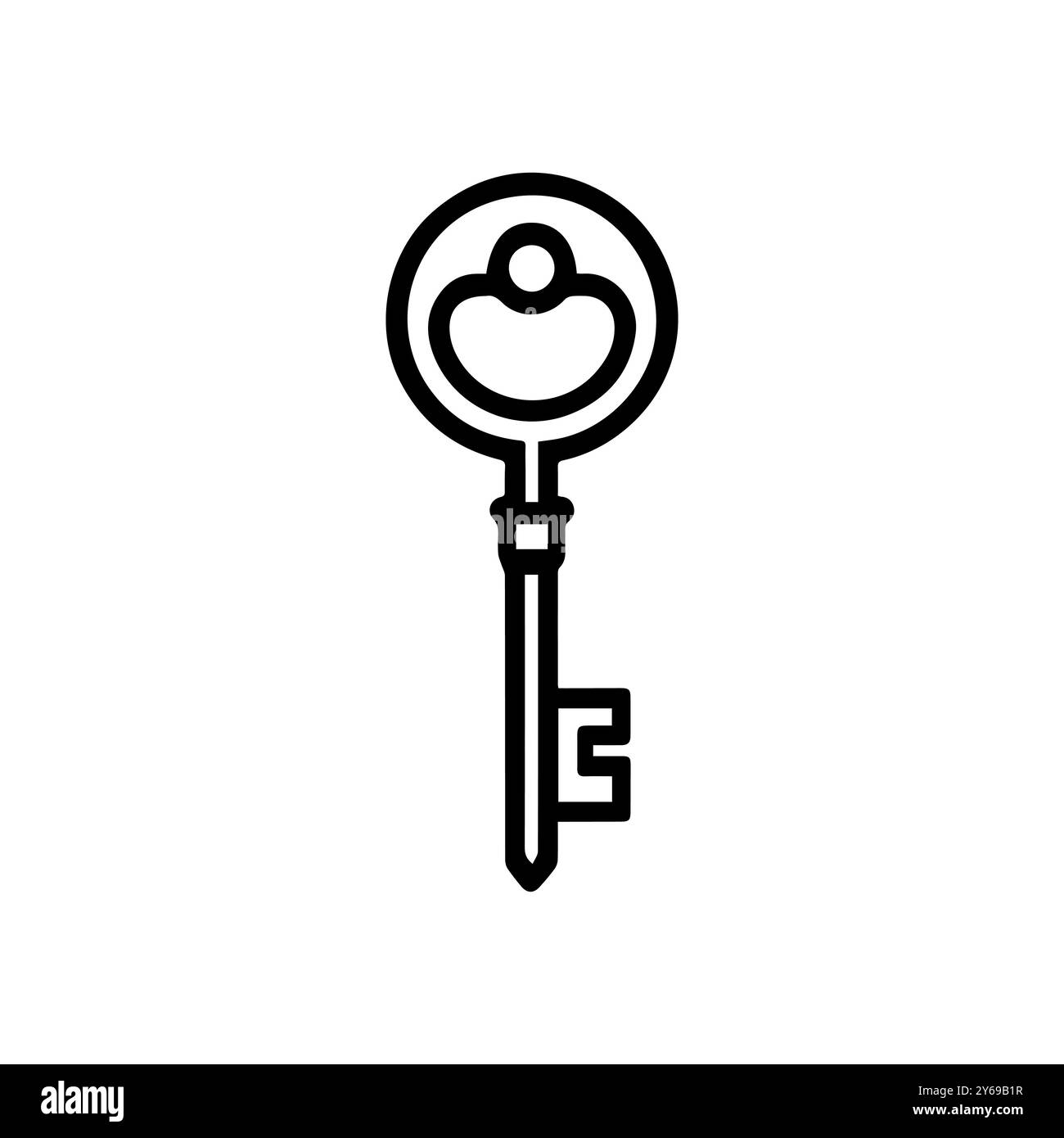 key icon or modern line symbol. Vector line art and icon design with ...