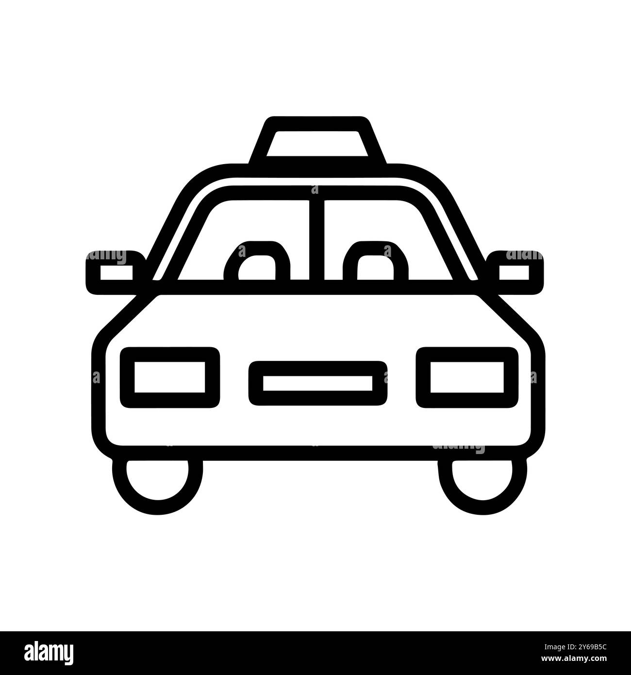 taxi icon or modern line symbol. Vector line art and icon design with ...